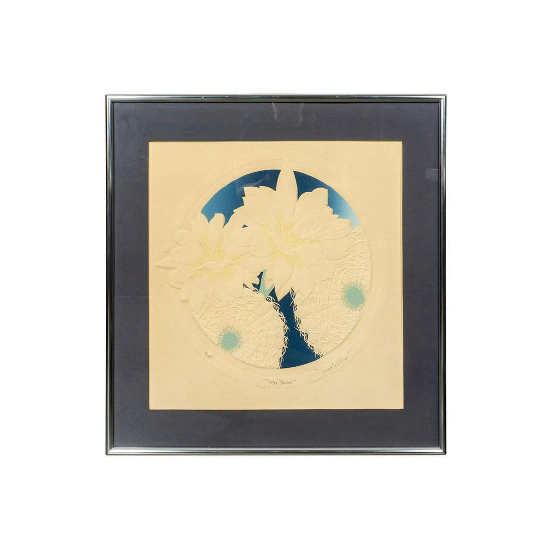 Signed David Allgood Embossed Serigraph, Double Barrel