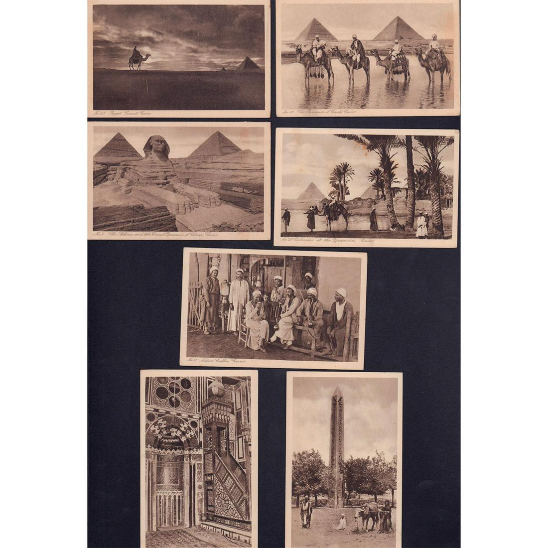 26pc Antique Cairo Postcards Auction