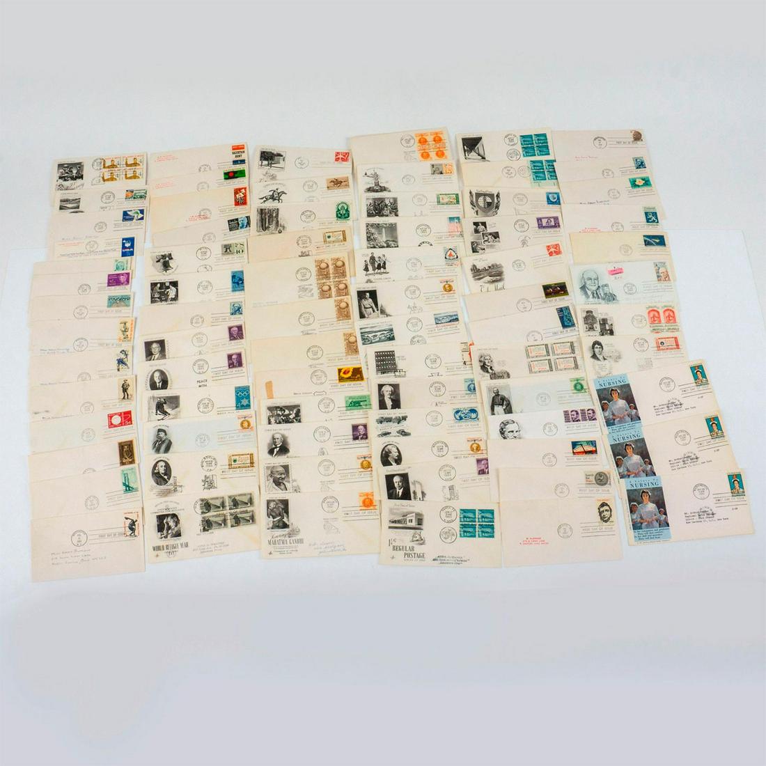 77pc Vintage 1960?s First Day Us Postage Covers Addressed Auction