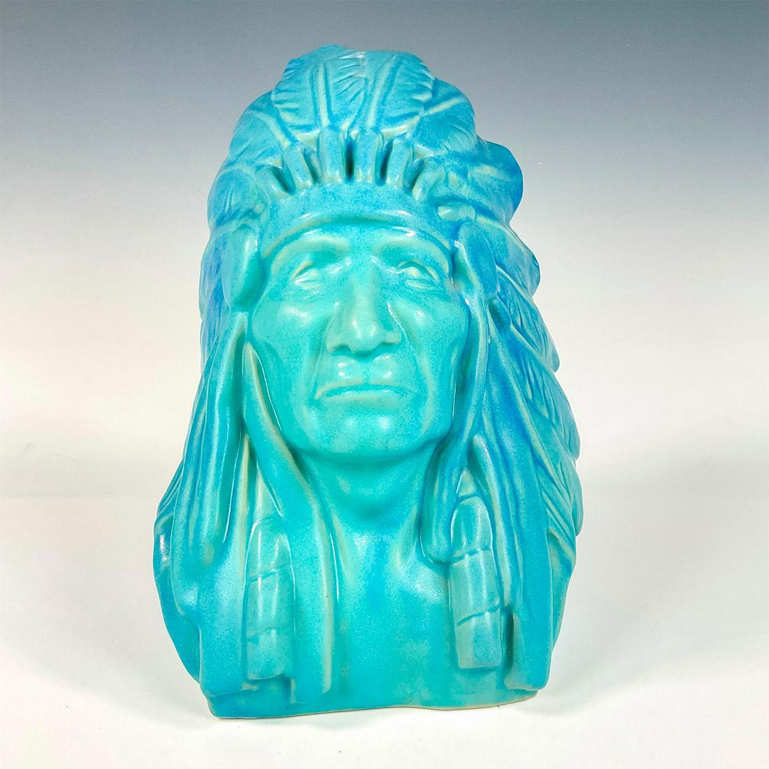 Van Briggle Clay Art Pottery Bust, Chief Two Moons Auction