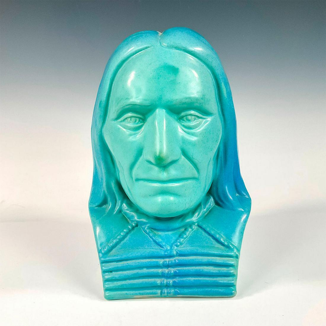 Van Briggle Clay Art Pottery Bust, Red Cloud Auction