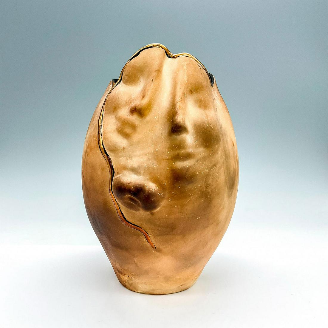 Sara Lund Studio Pottery Face Vase Auction