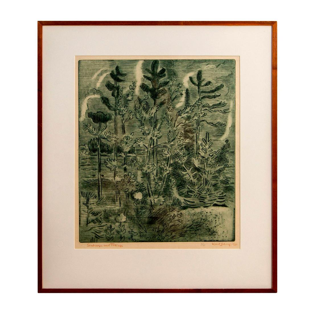 Karl Schrag (american, 1912-1995) Limited Edition Etching Auction