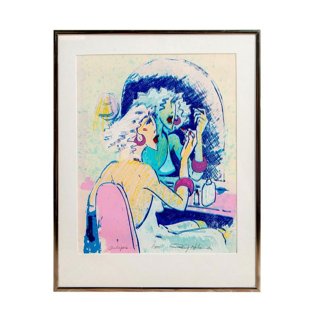 Rickey Jewel Hohimer (american, 1946-2021) Color Serigraph, Tulips Auction