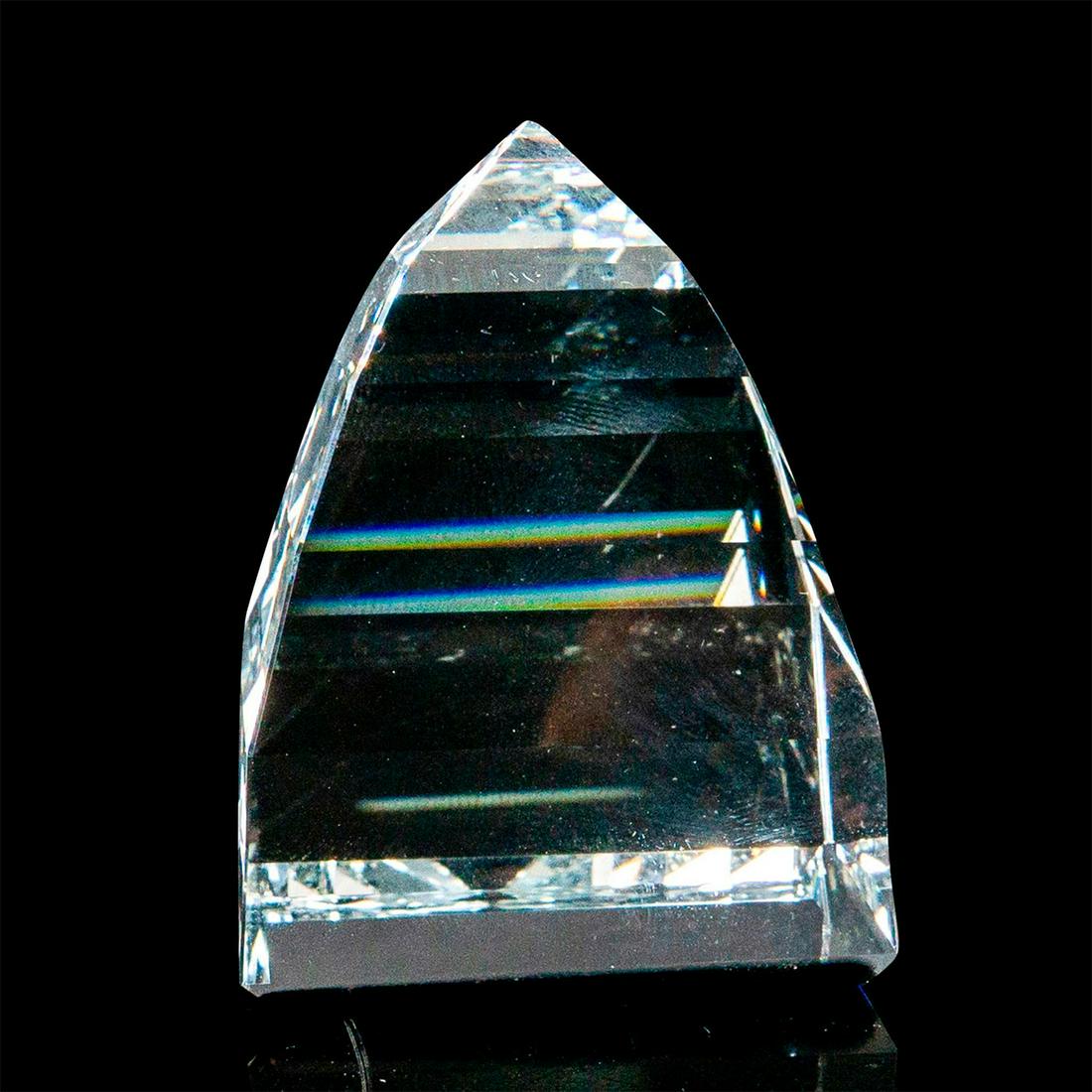 Swarovski Silver Crystal Paperweight, Pyramid Auction