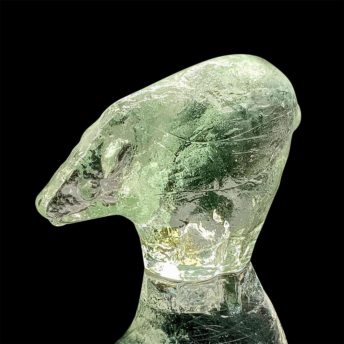 Pukeberg Frosted Glass Polar Bear Paperweight Auction