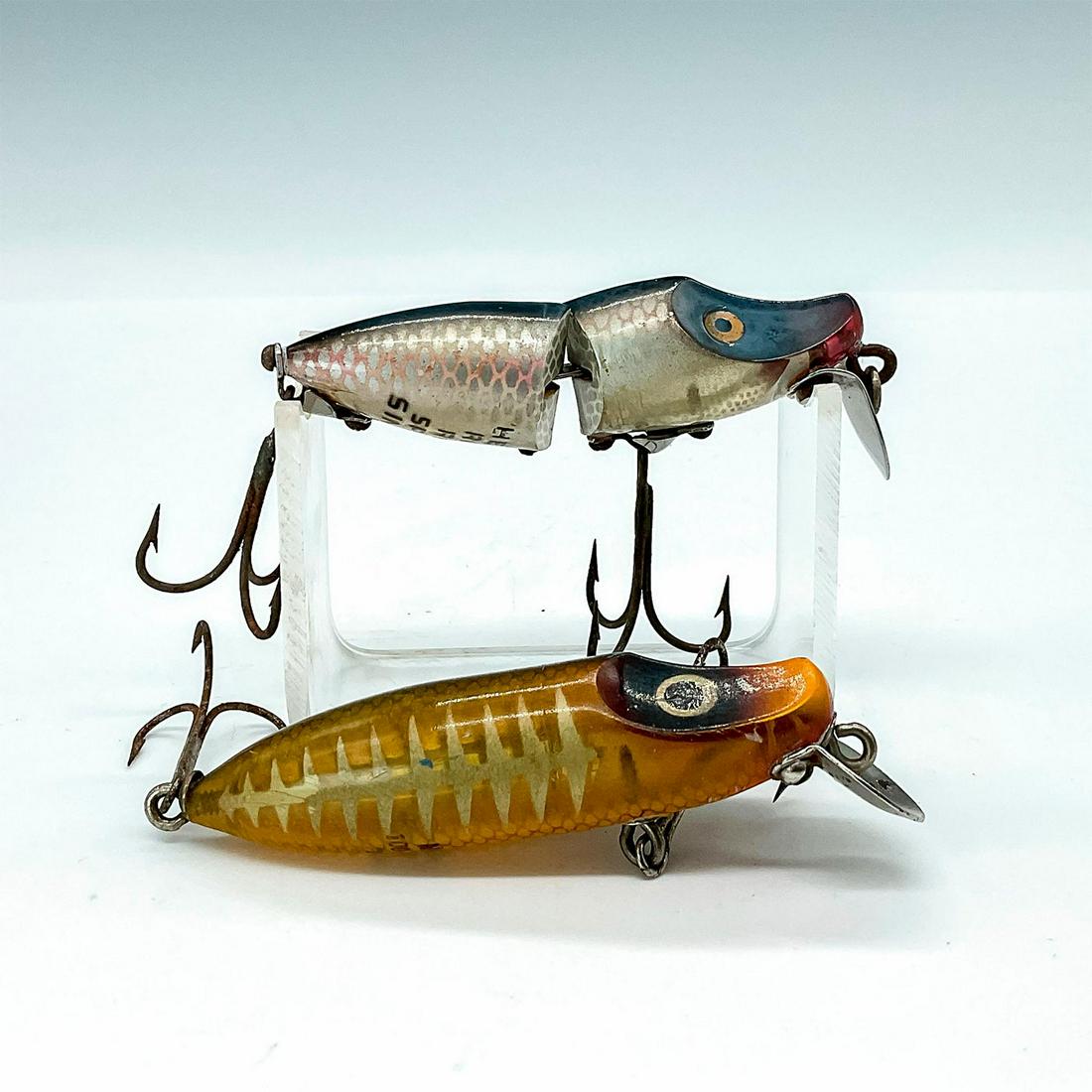 Pair Of Heddon River Runts Shiner Scale And Yellow Millsite