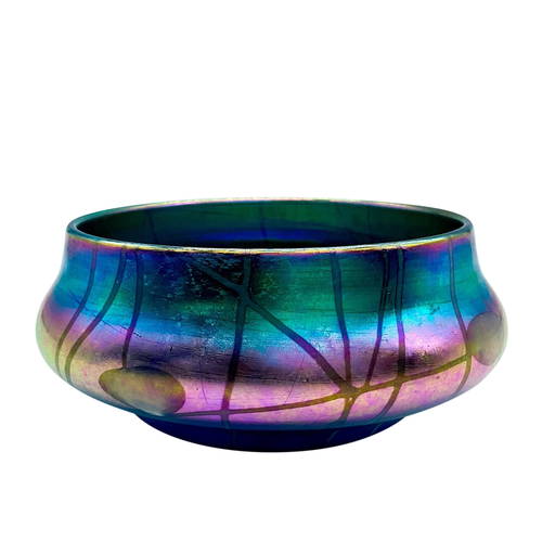 Victor Durand Art Glass Heart Vine Bowl