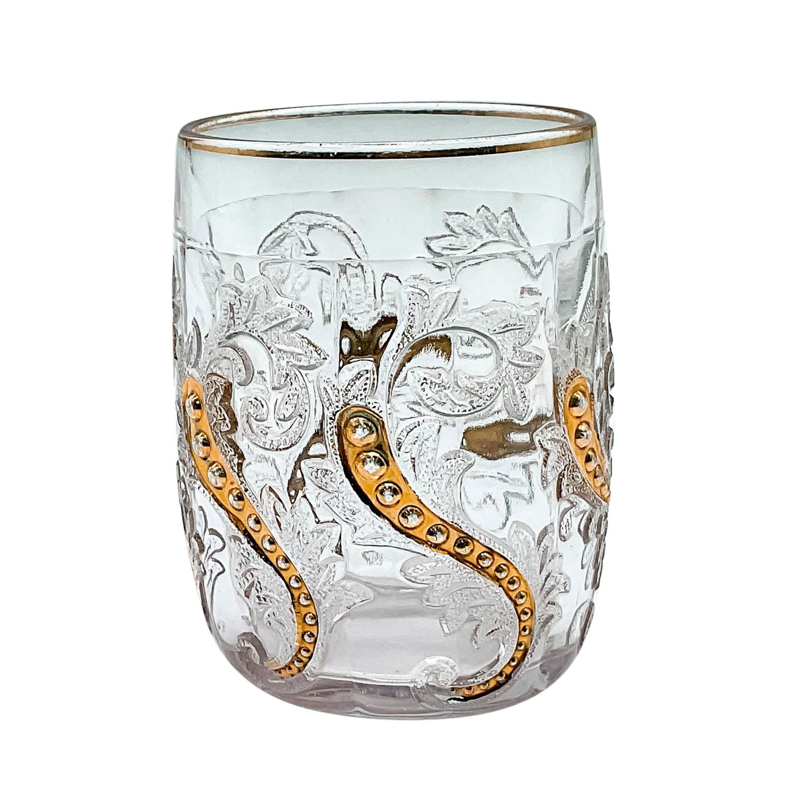 Vintage Gilded Glass Collin Glassware Auction