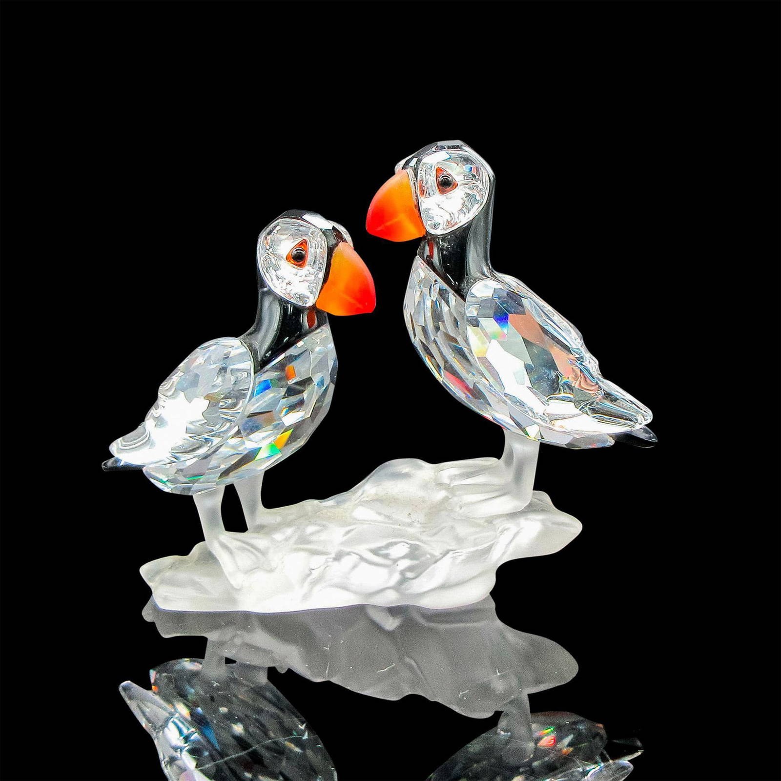 Swarovski Crystal Figurine, Puffins Auction