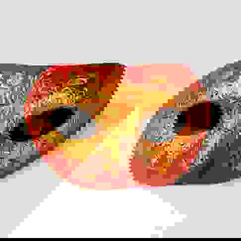 Venetian Domino Mask, Red And Gold Auction