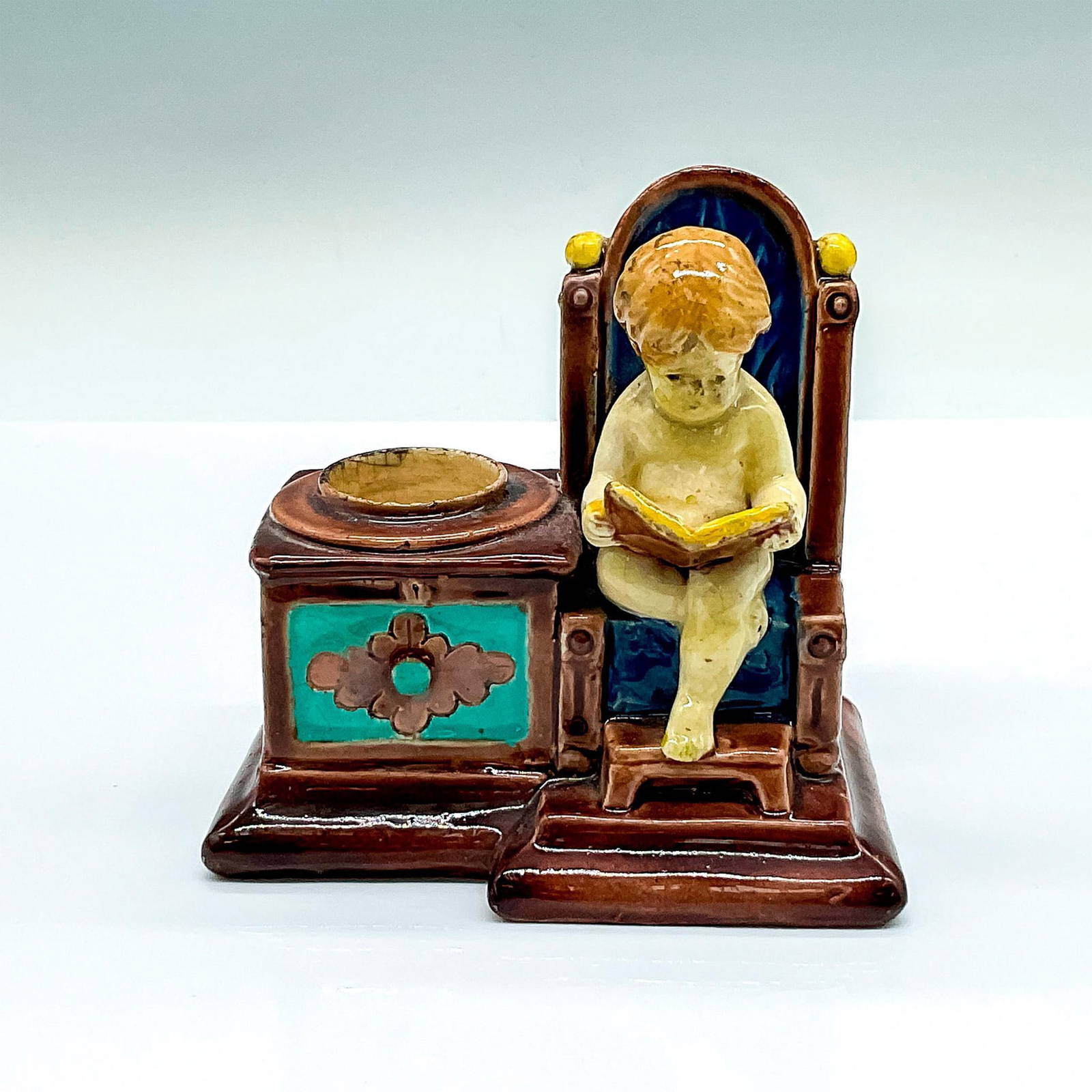 Doulton Lambeth George Tinworth Stoneware Inkstand Auction