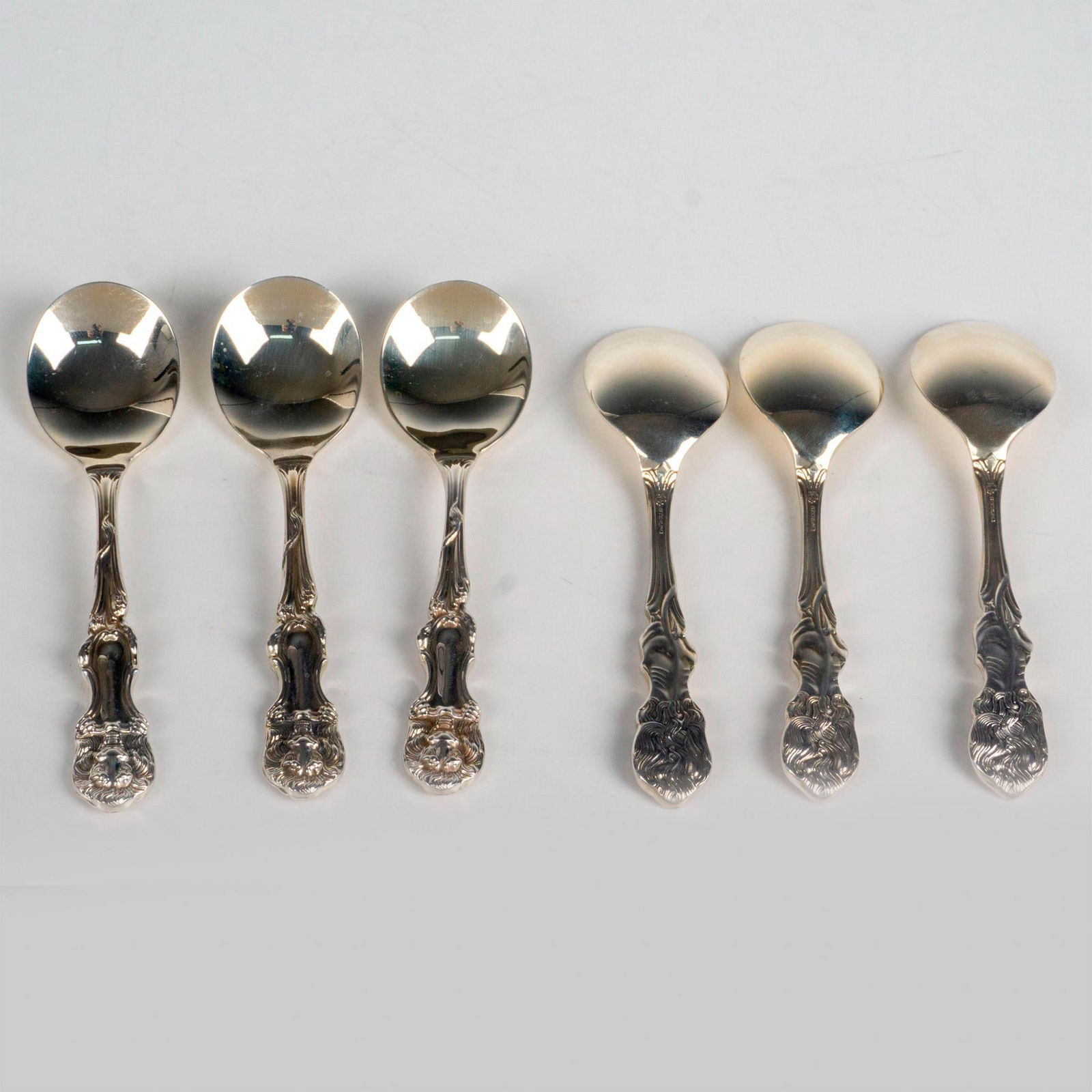 6pc Frank Smith Sterling Silver Chocolate Spoons, Lion Auction