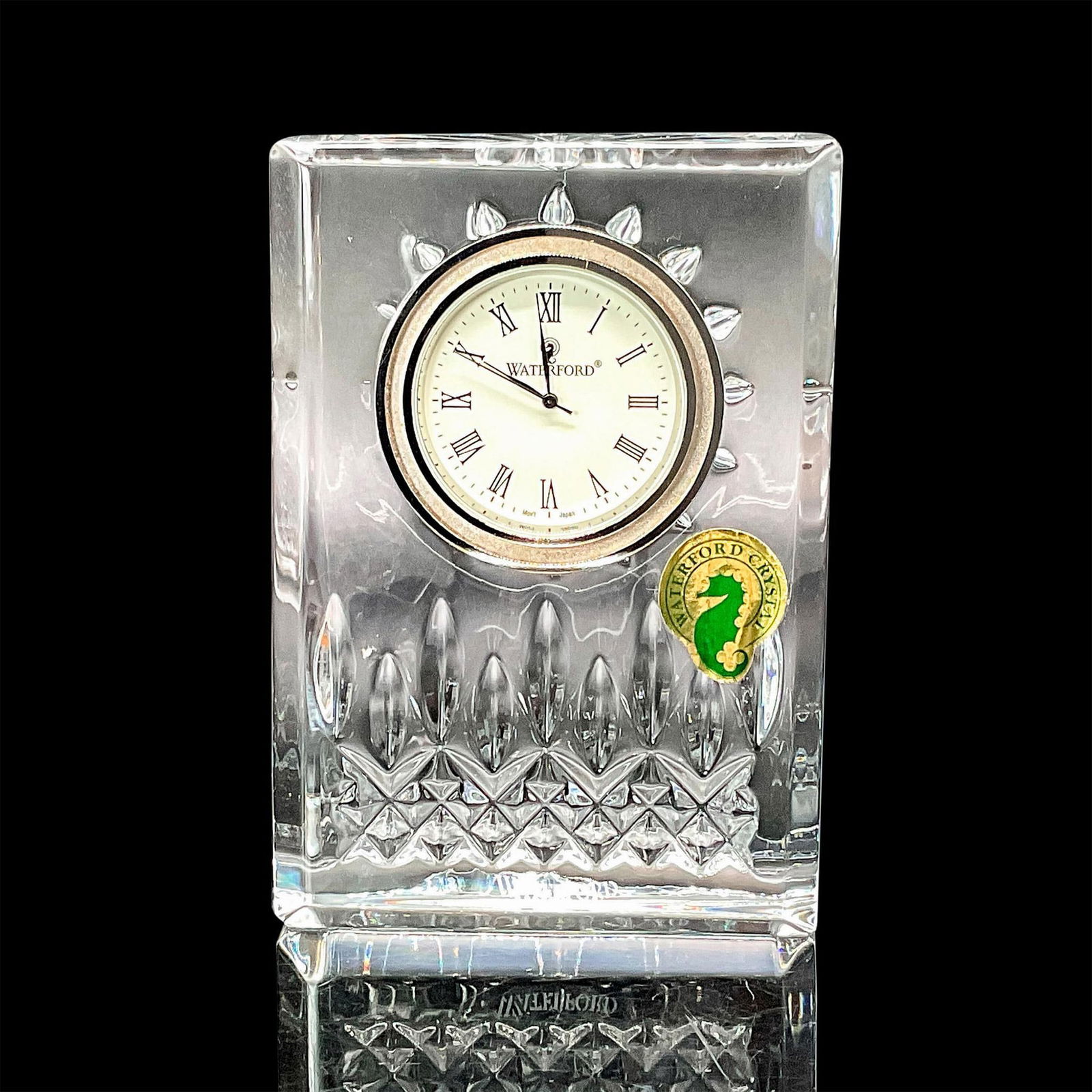 Waterford Crystal Desk Clock, Lismore Pattern Auction