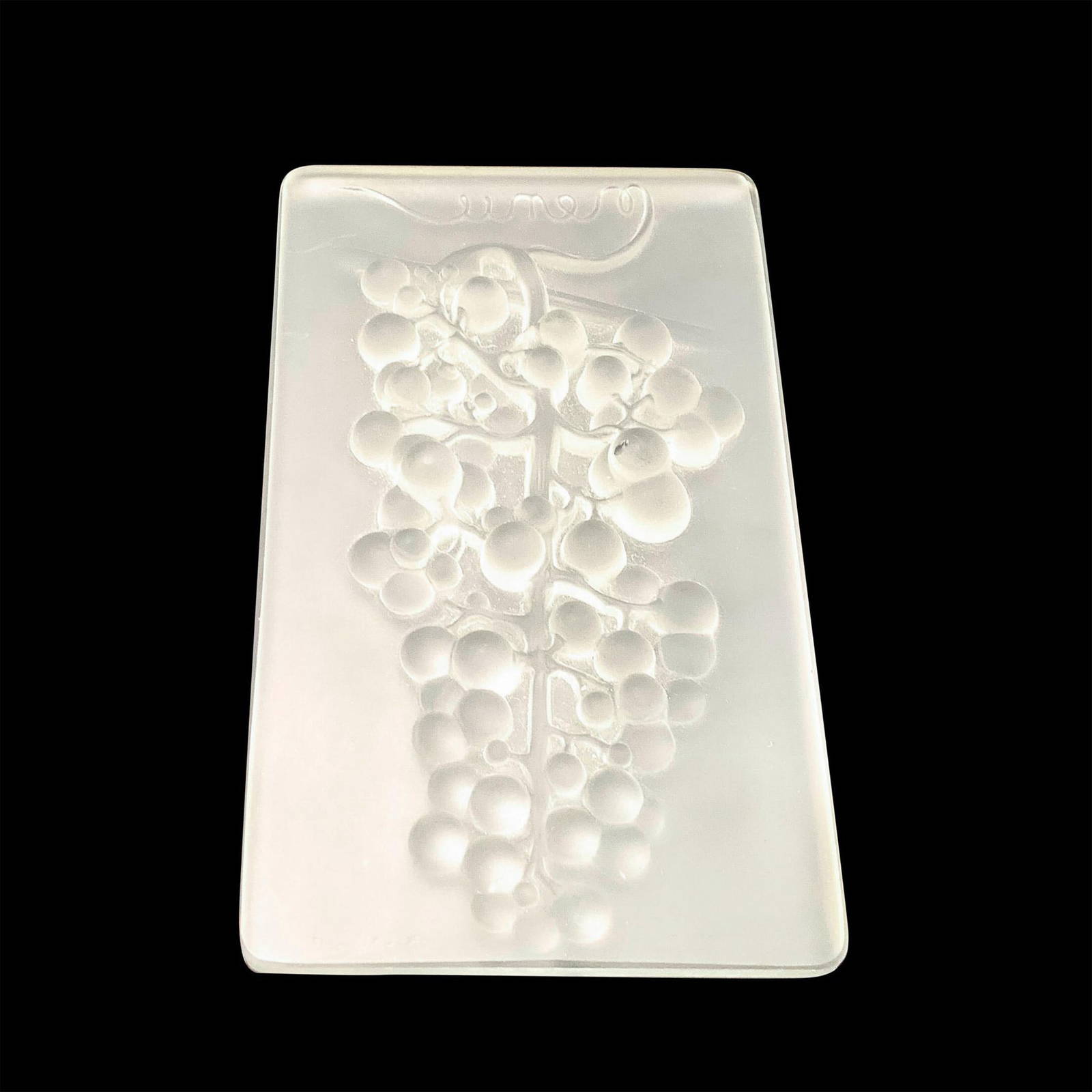 Rene Lalique (french, 1860-1945) Crystal Grape Panel, Signed Auction