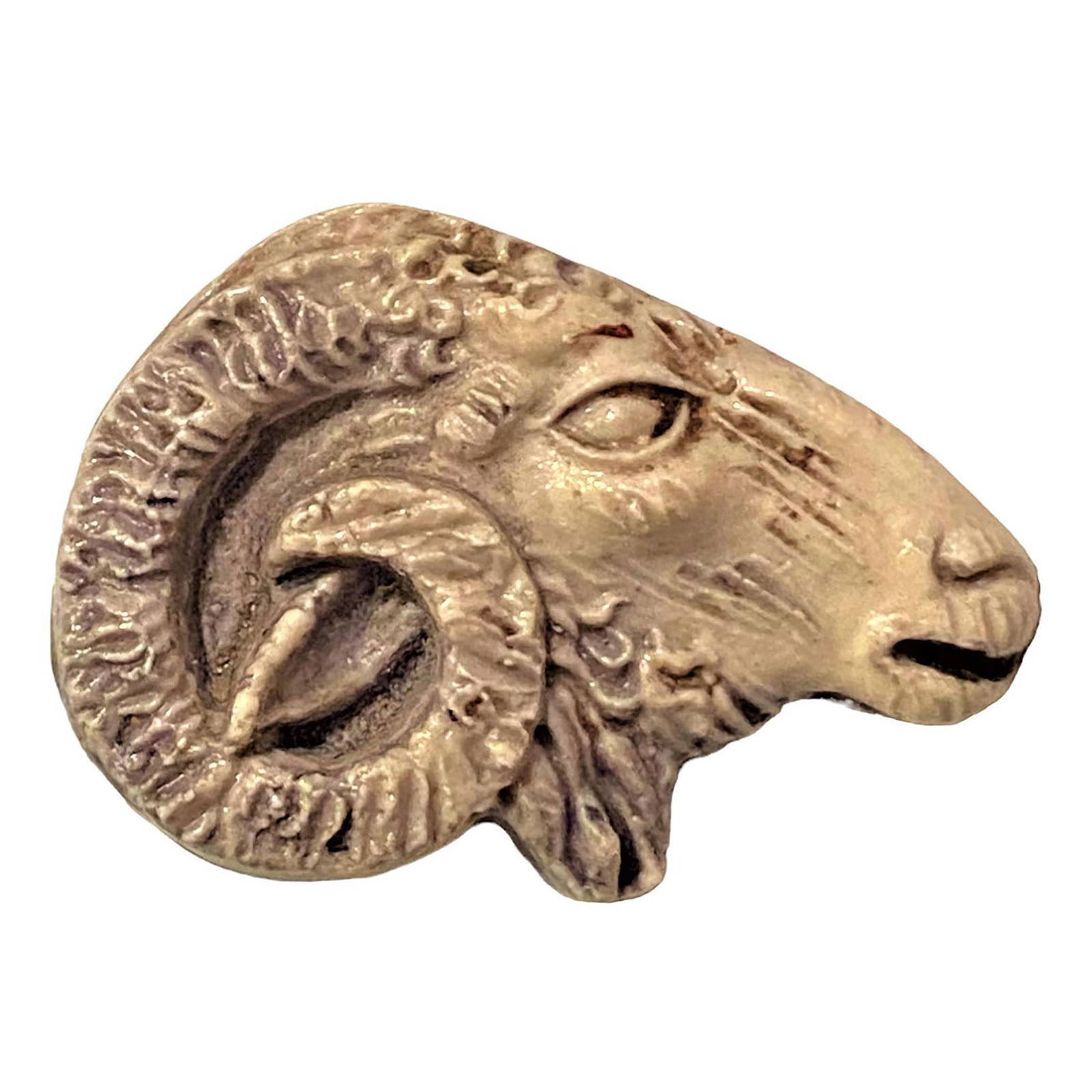 A Division Three Realistic Rams Head Button Auction