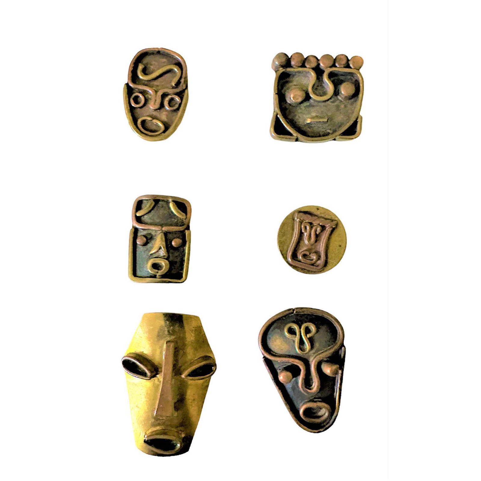 A Small Card Of Division 3 Mexican Wire Work Buttons Auction