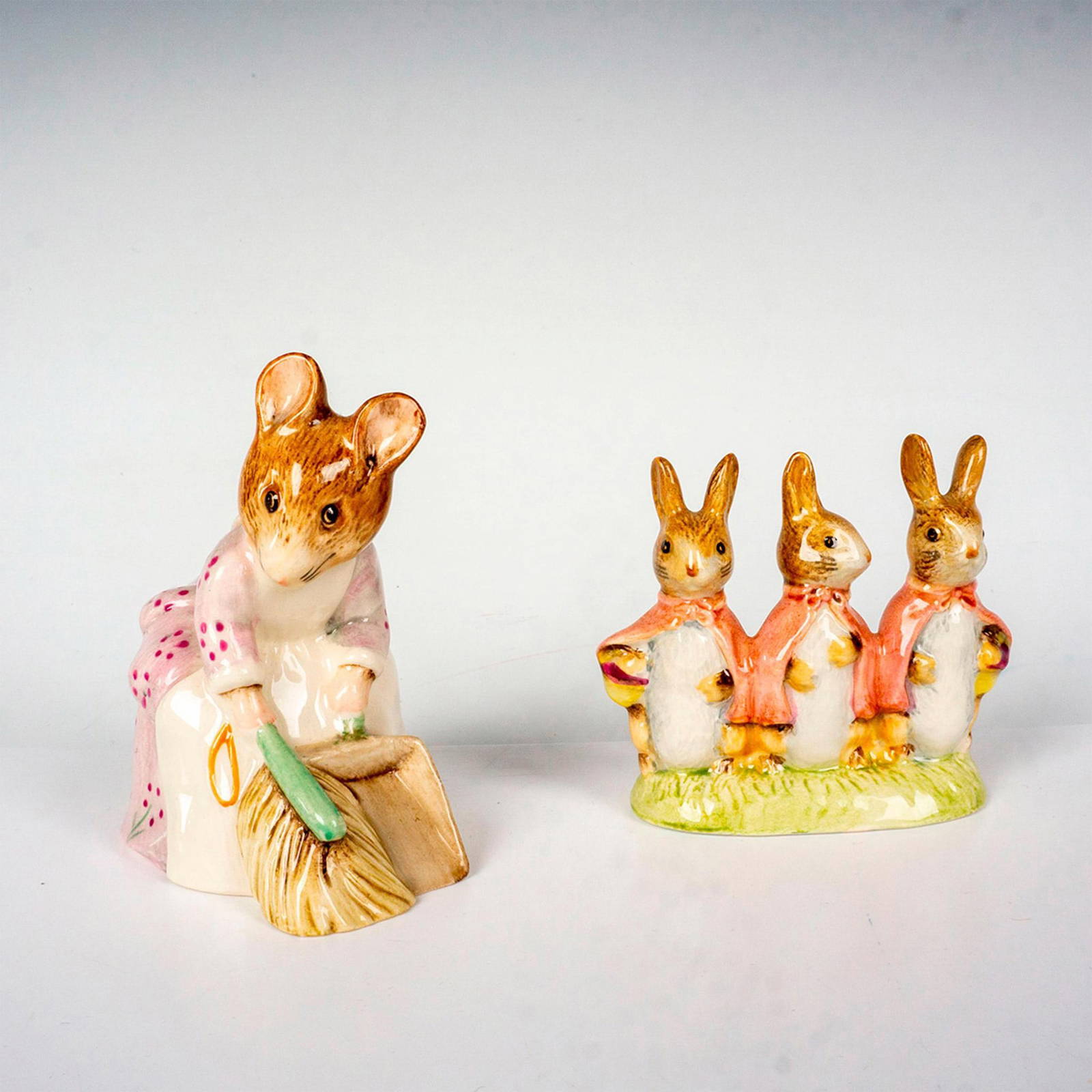 2pc Royal Albert Beatrix Potter Figurines Auction