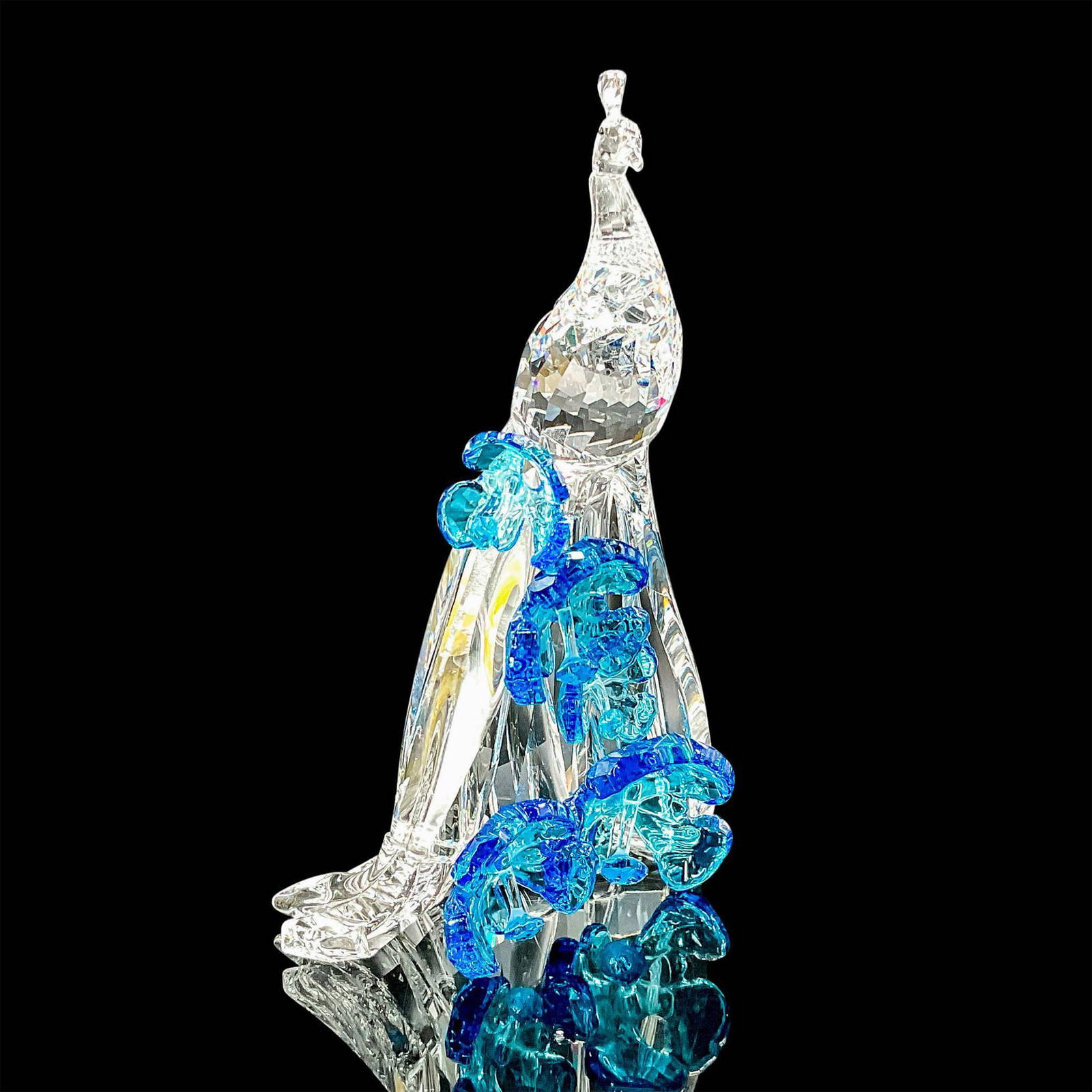 Swarovski Scs Crystal Figurine, White Peacock Annual Edition Auction