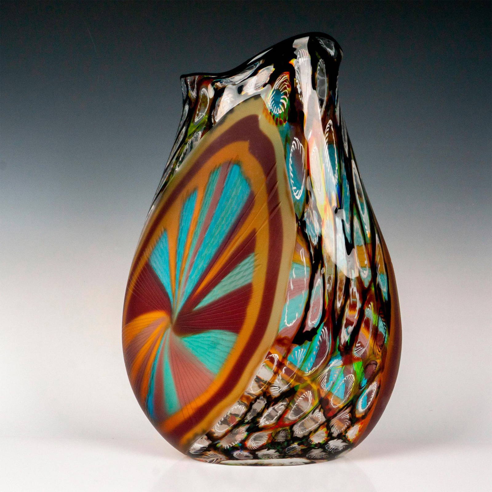 Rare Murano Glass Massimiliano Schiavon Vase Signed Auction