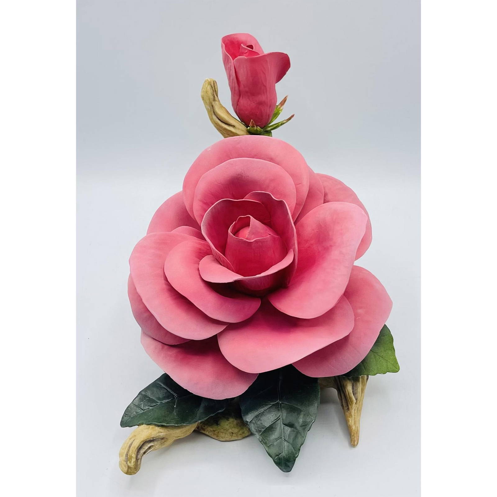 Boehm Limited Edition Flower Sculpture, Pink Peace Rose Auction