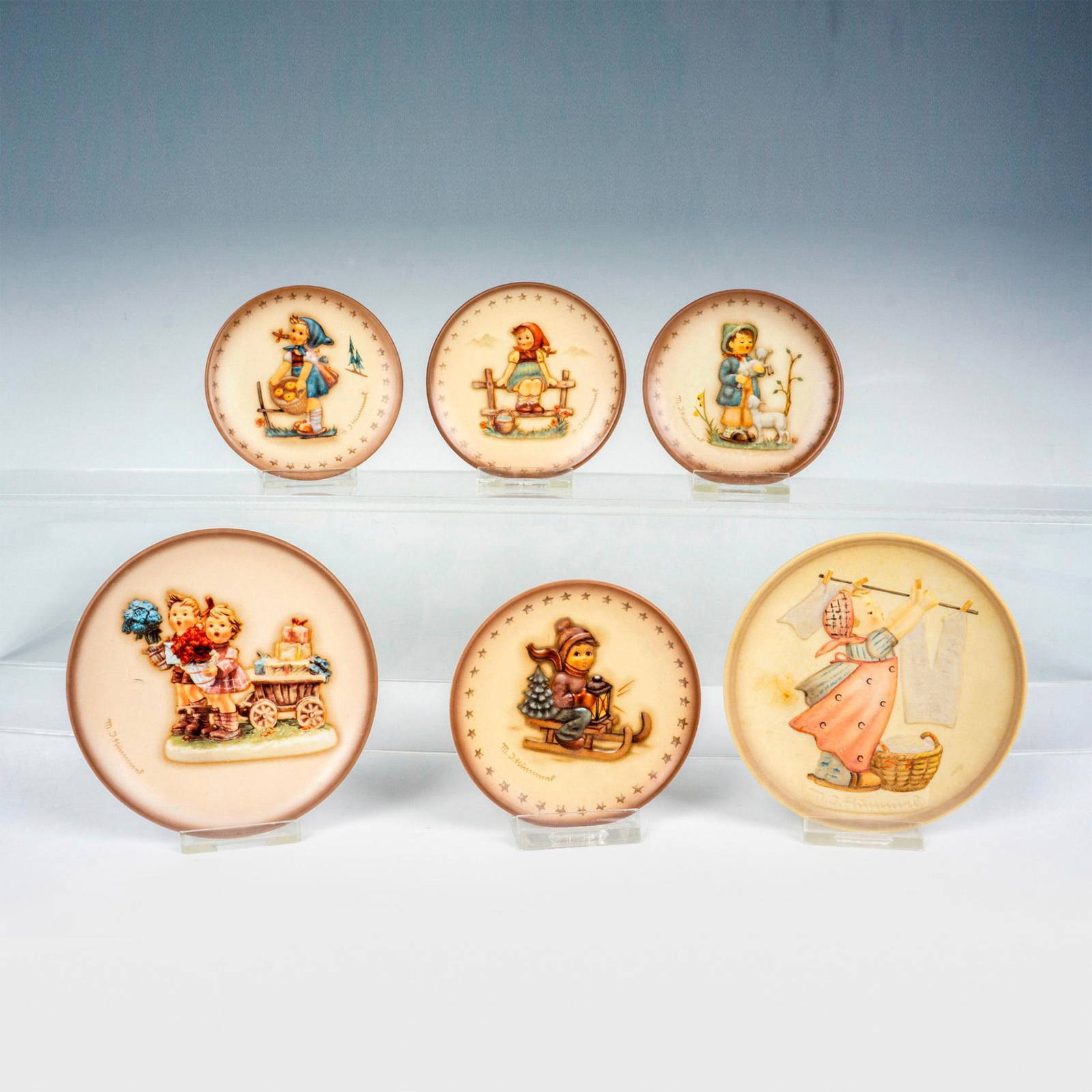 6pc Goebel Hummel Mini Collectible Plates Auction
