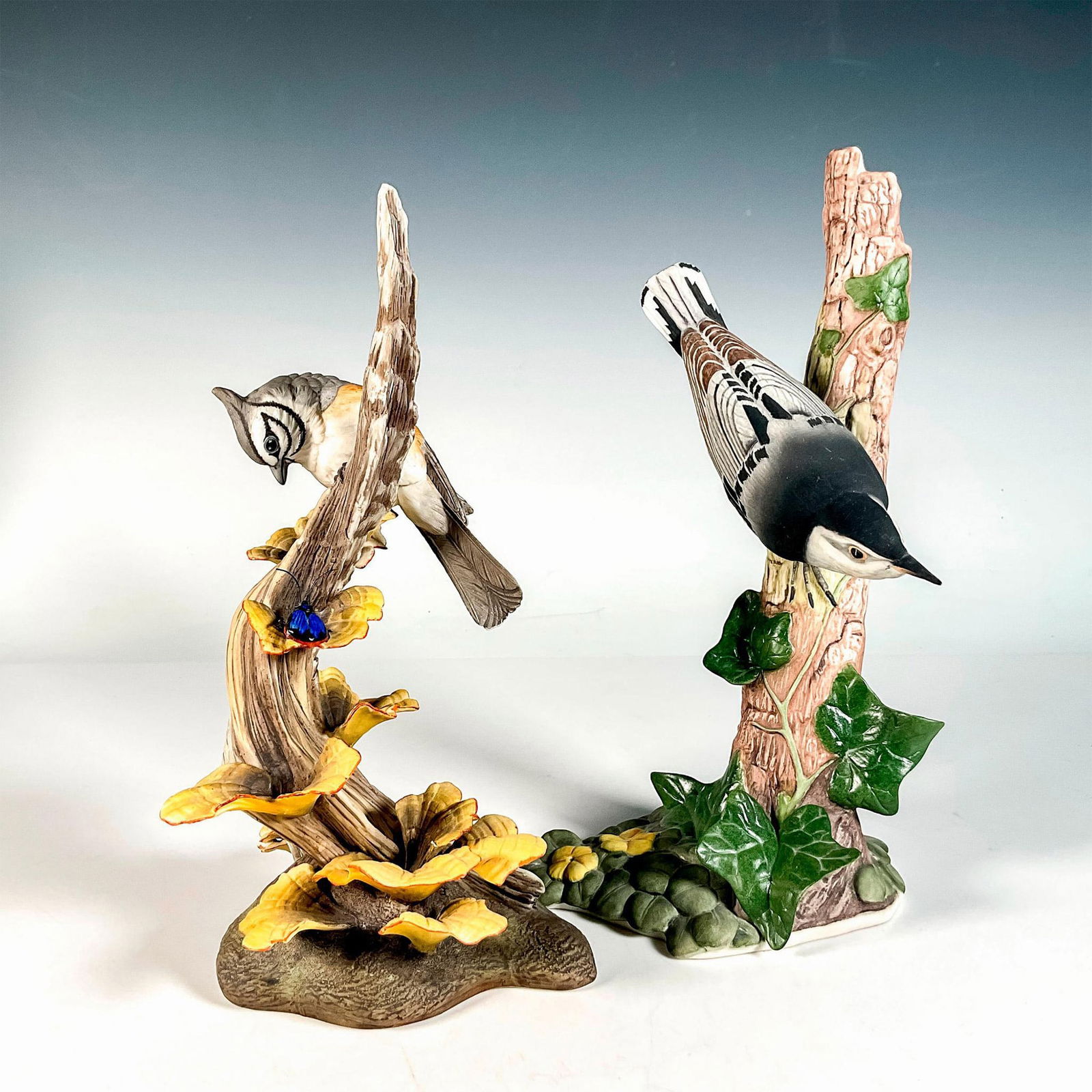 2pc Boehm Porcelain Bird Figurines Auction