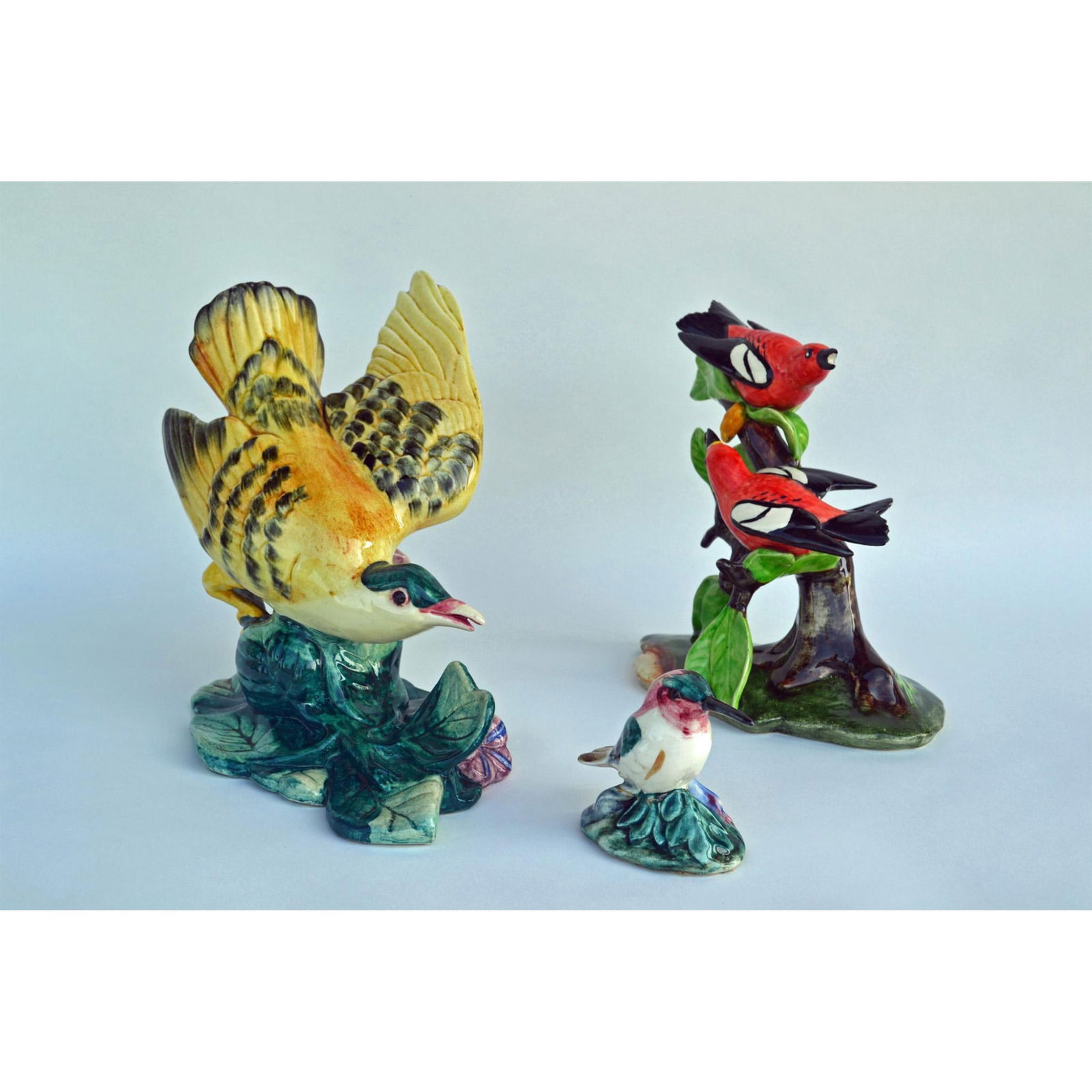 Stangl Pottery Birds, Collection Of Three, 3 Pcs. Early And Rare Auction