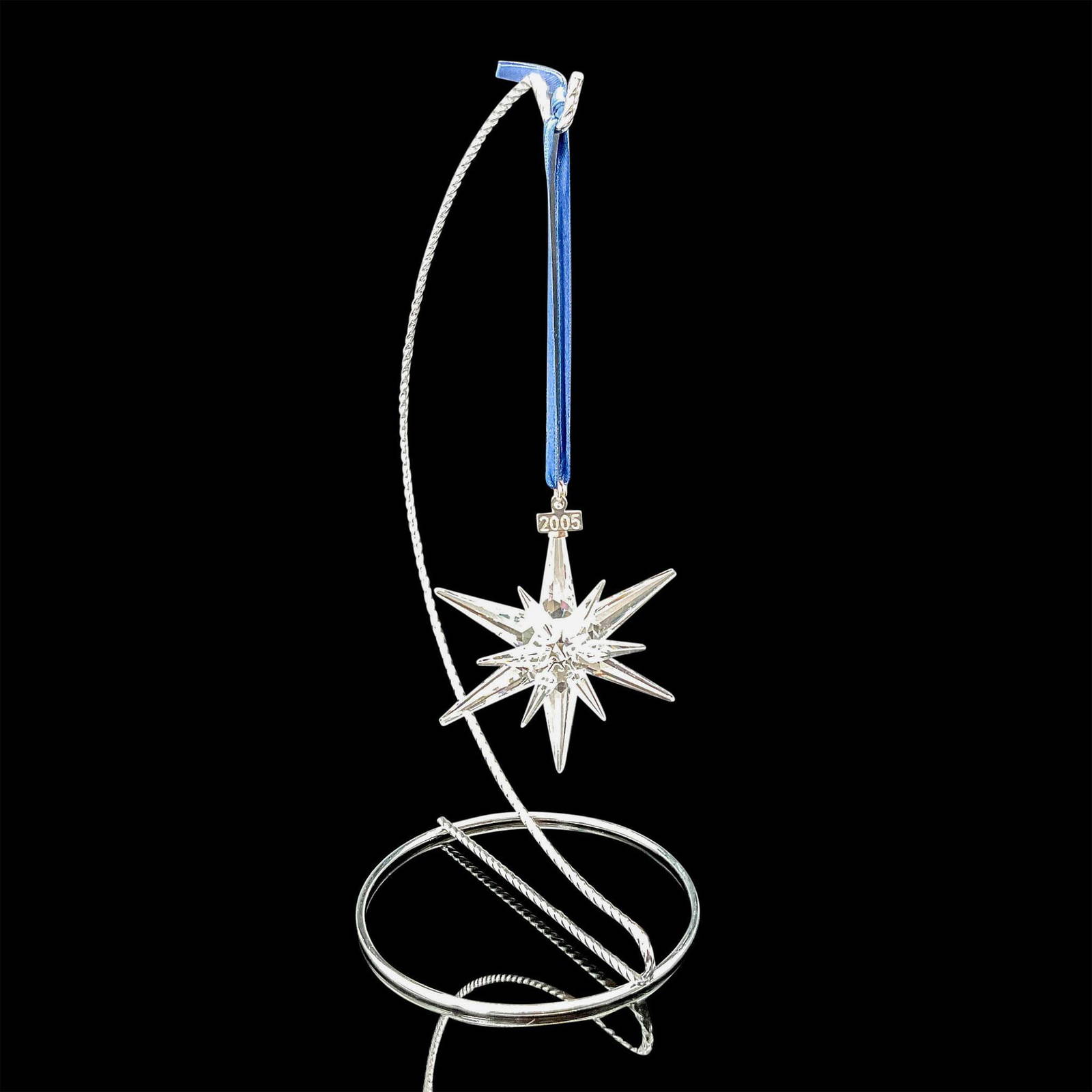 Swarovski Crystal Ornament, Rockefeller Star With Stand Auction