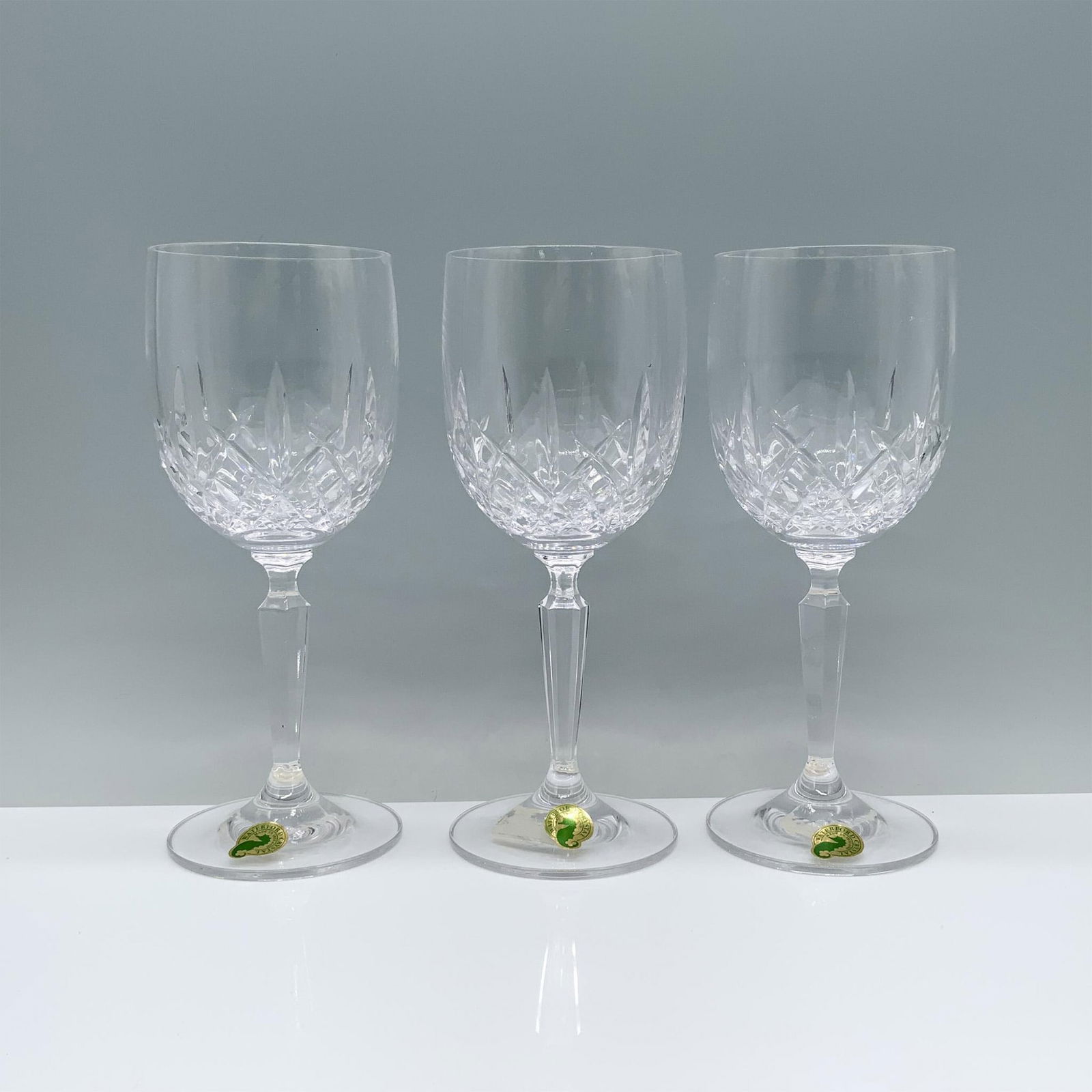 3pc Waterford Crystal Water Goblets Newgrange Auction