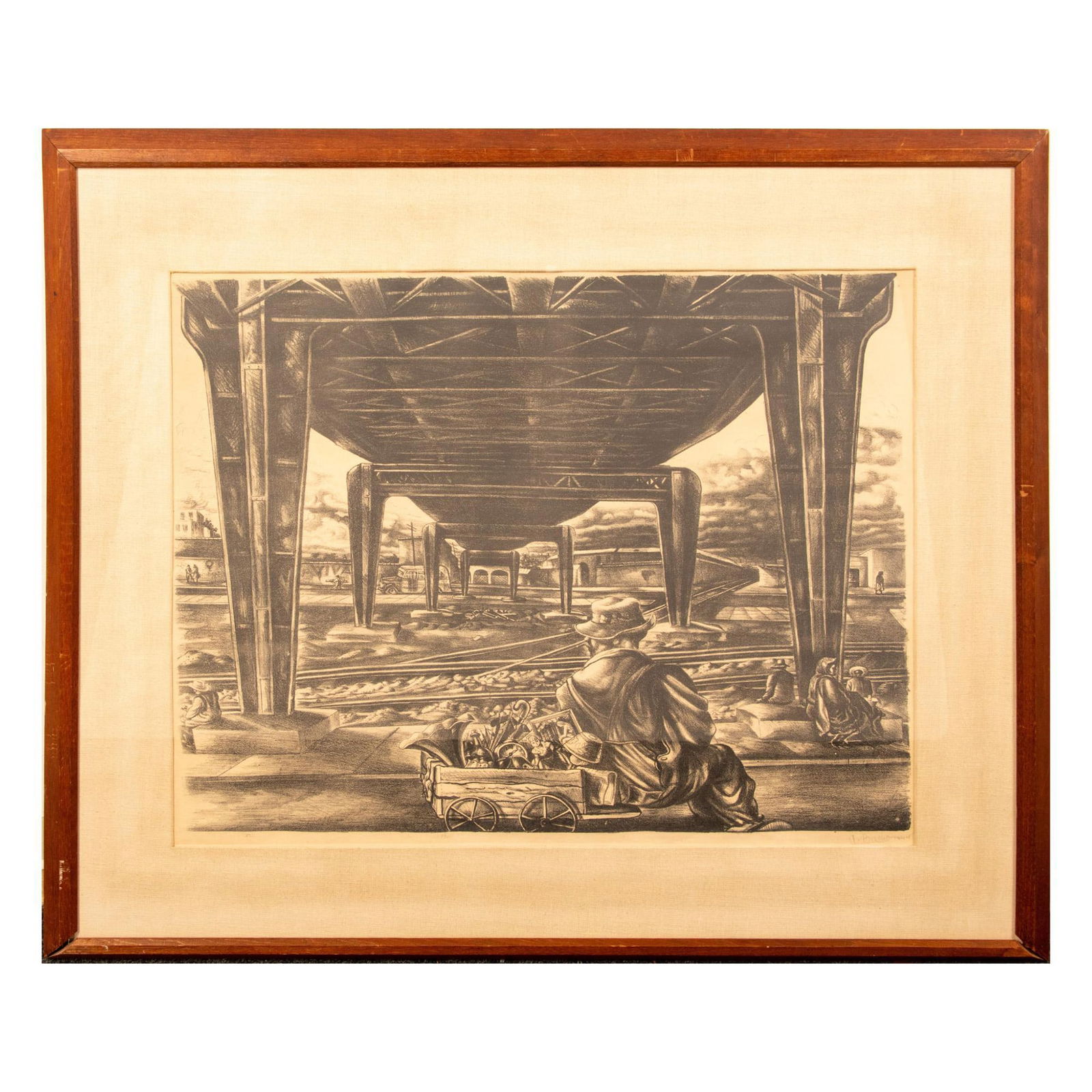 Angel Bracho, Original Lithograph On Paper, Signed Auction