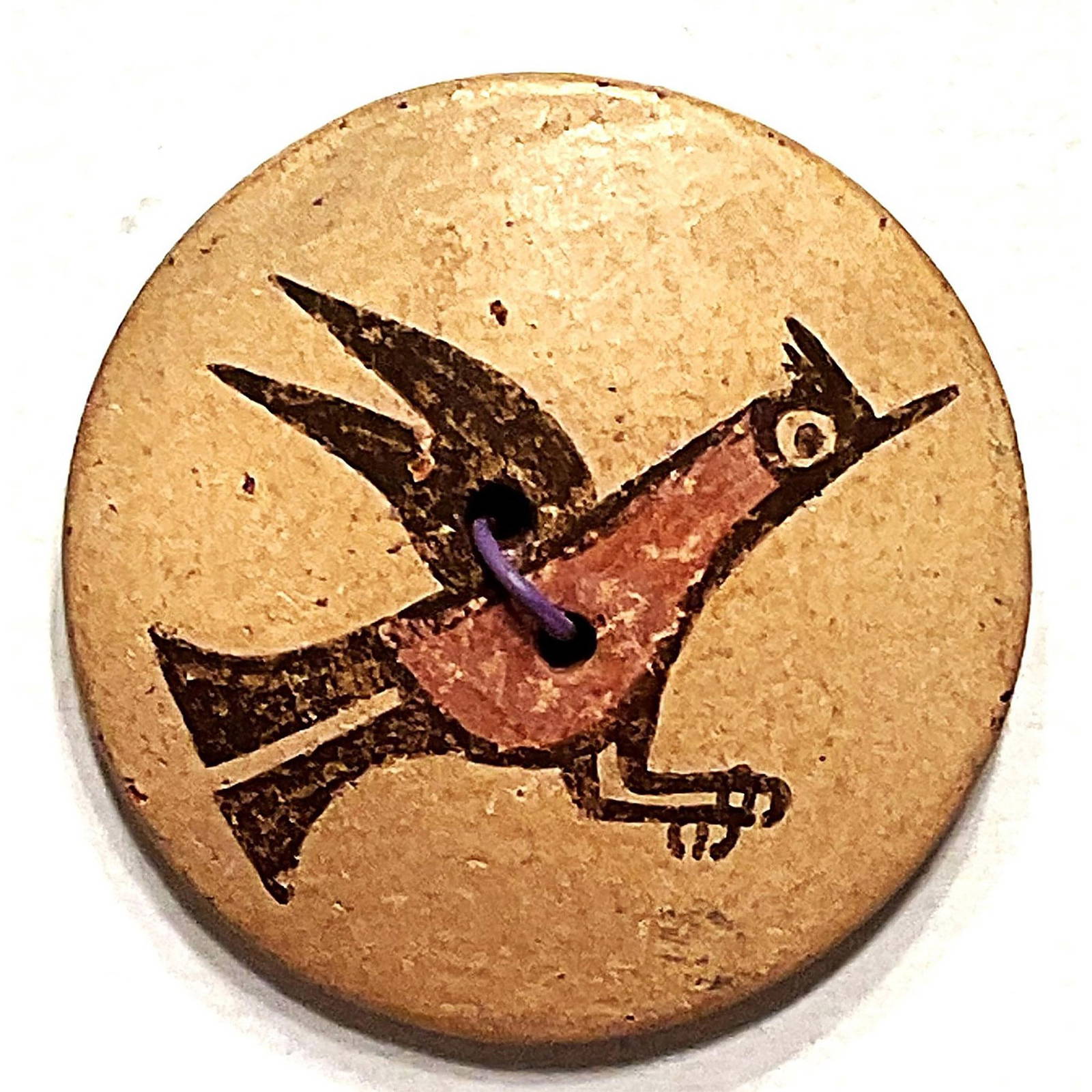 A Division Three Sew Thru Road Runner Button Auction