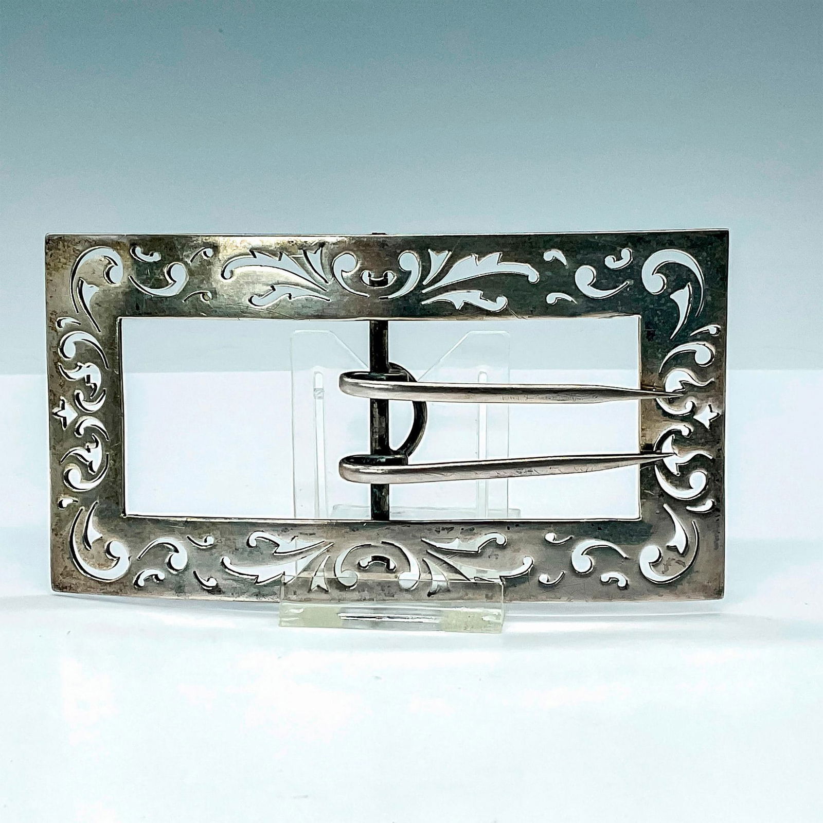 A. Stowell & Co Antique Sterling Silver Belt Buckle Auction