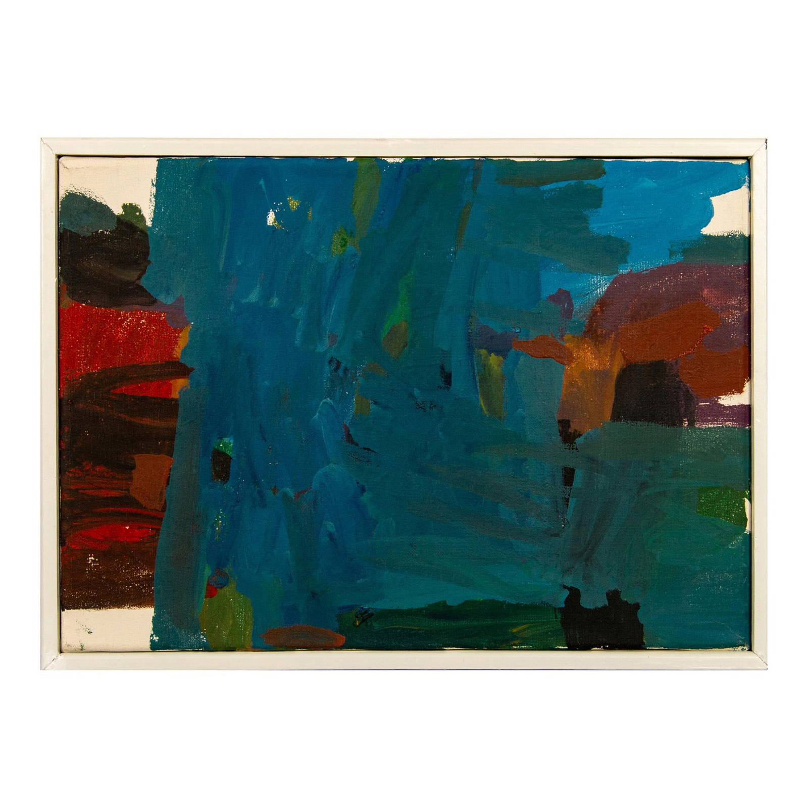 Luis Lizardo, Gouache On Canvas, Modern Abstraction, Signed Auction