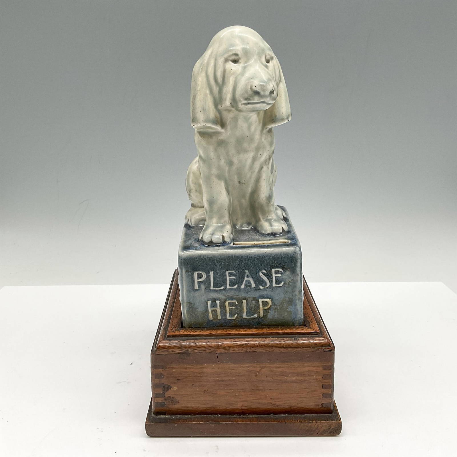 Antique Rare Doulton Lambeth Royal Society Pca Dog Coin Box Auction