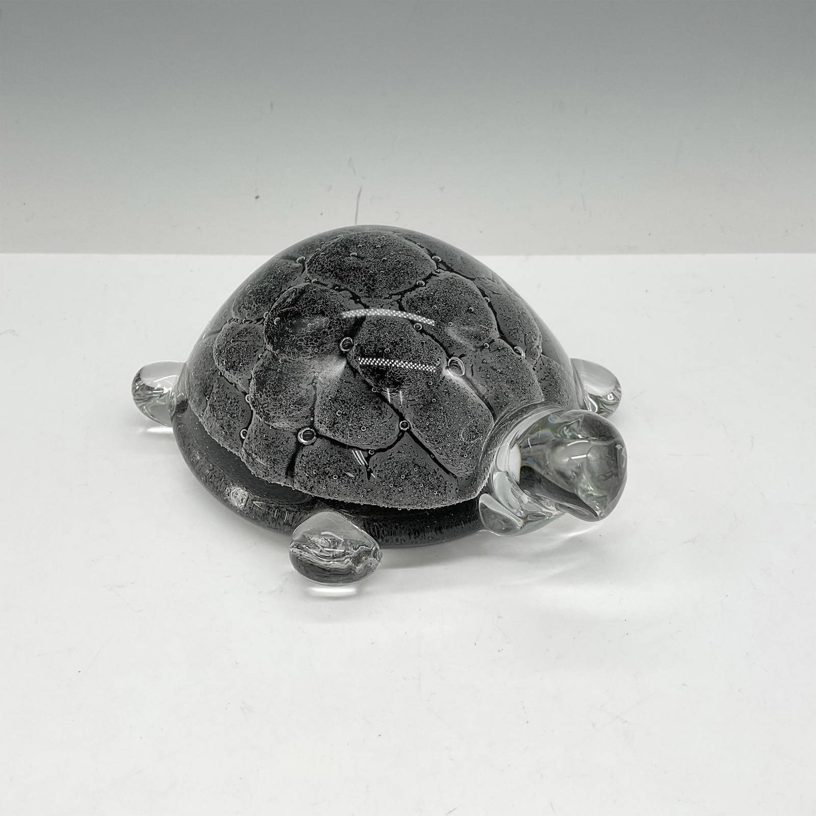 Fm Ronneby Sweden Art Glass Turtle Paperweight, Signed Auction
