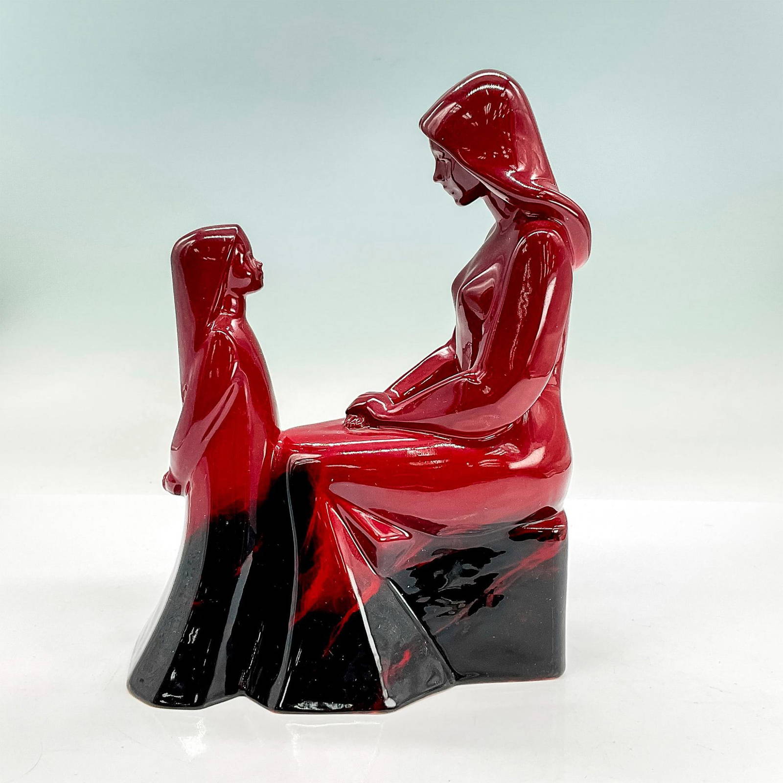 Mother And Daughter - Royal Doulton Flambe Prototype Figurine Auction