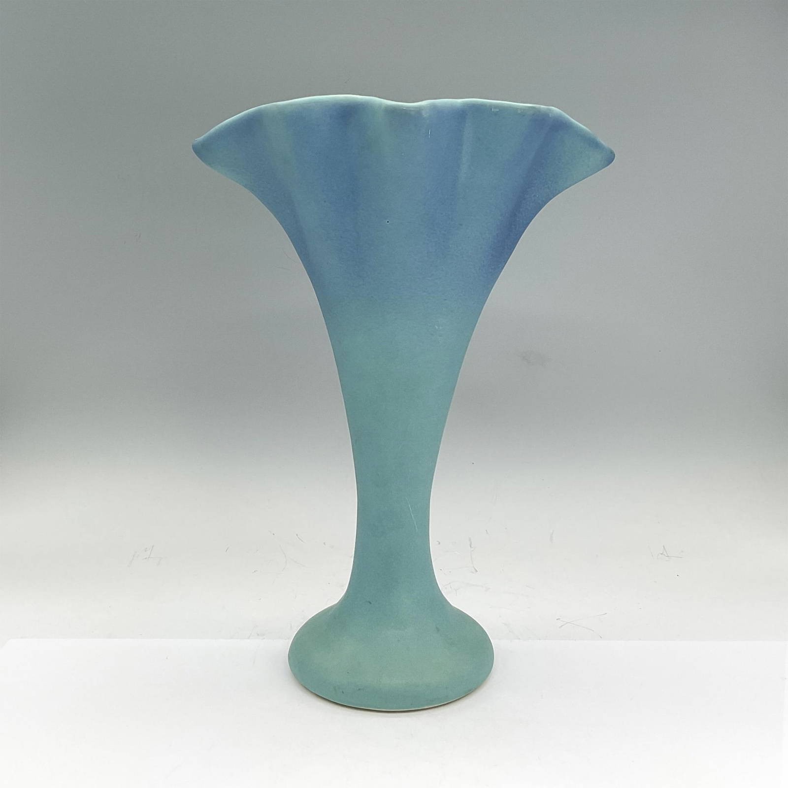 Van Briggle Pottery Teal Blue Vase Auction