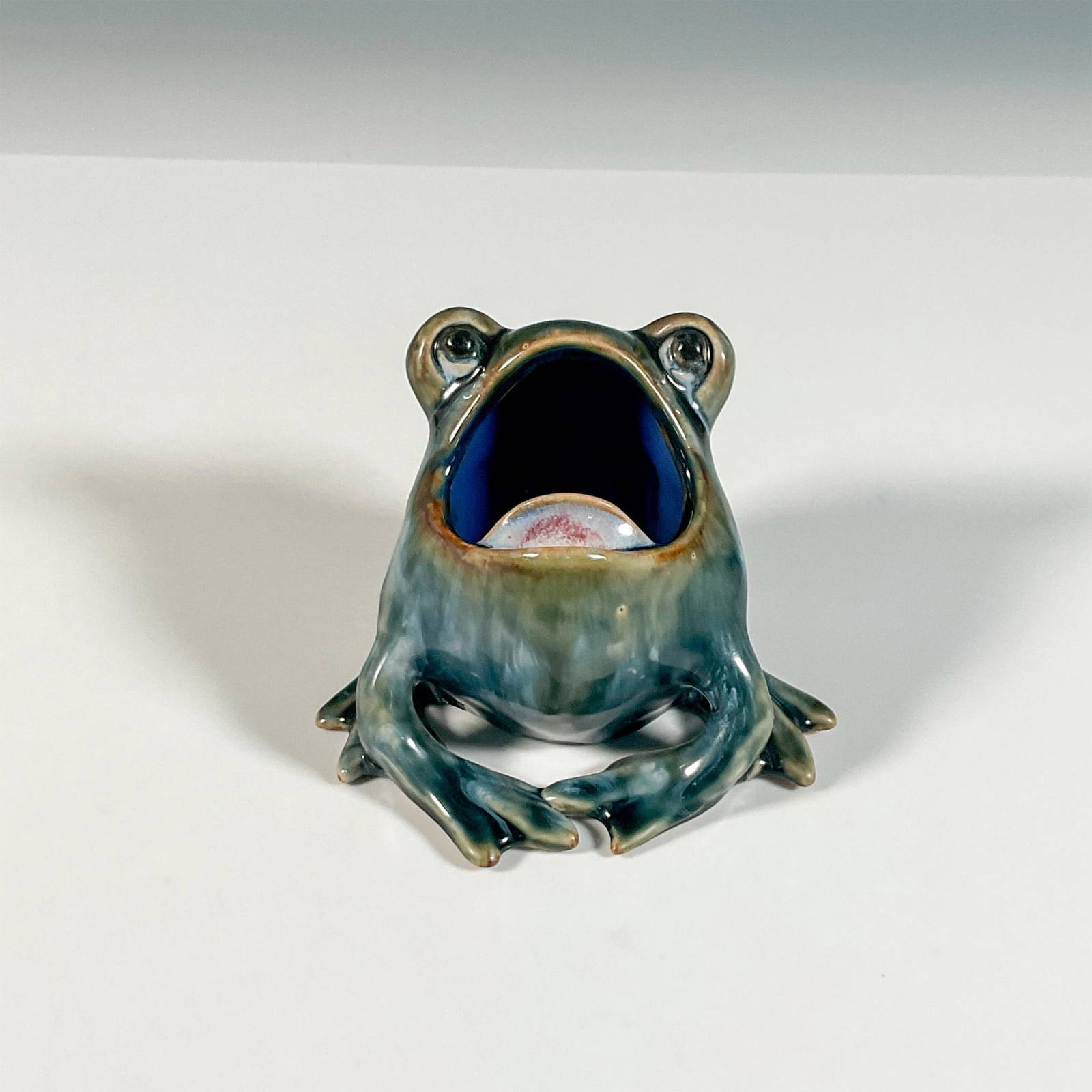 Doulton Lambeth Stoneware Spoon Warmer, Very Rare Frog With Open Mouth ...