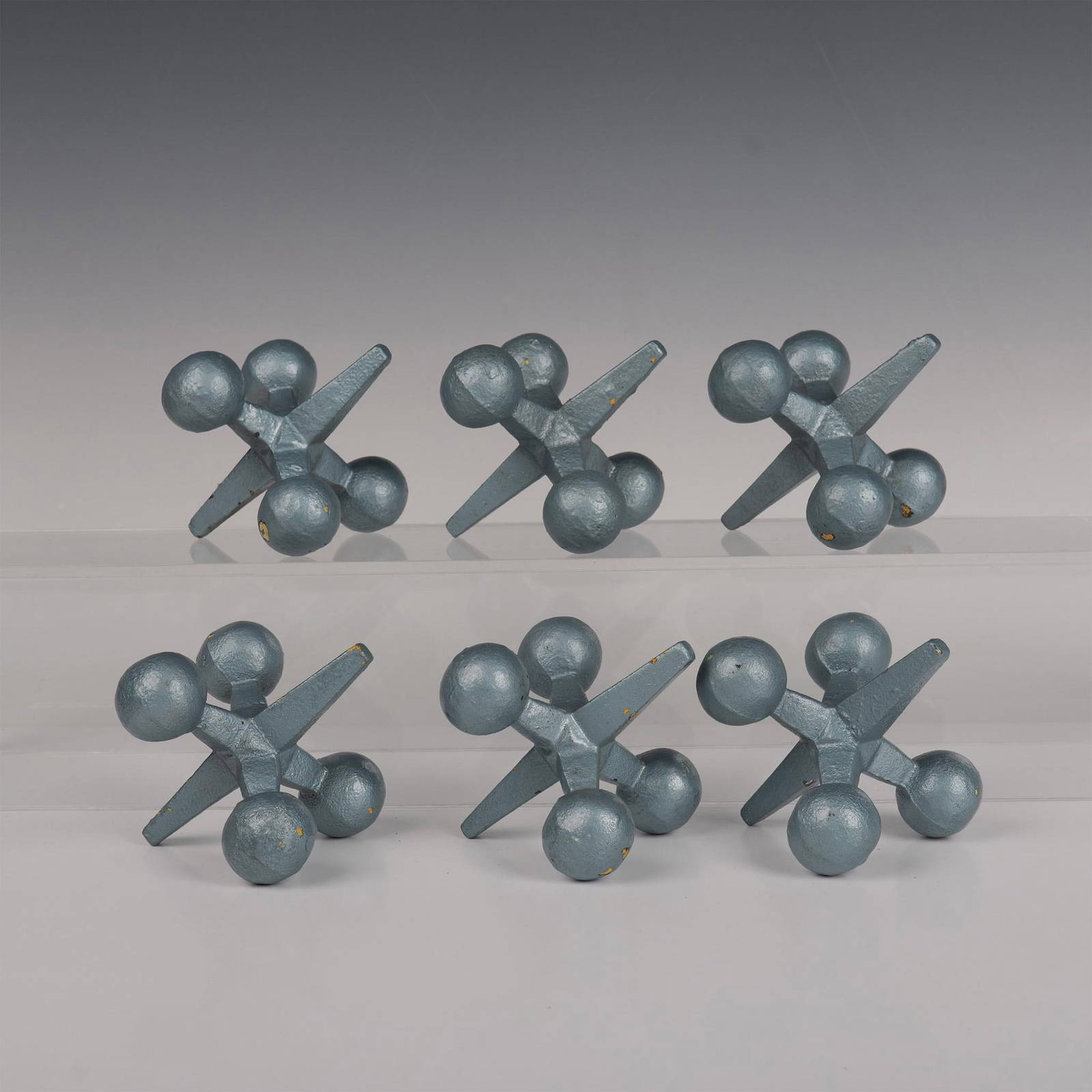 6pc Large Decorative Metal Jacks Auction