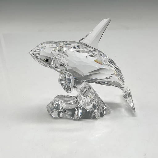 Swarovski Silver Crystal Figurine, Orca (killer Whale)