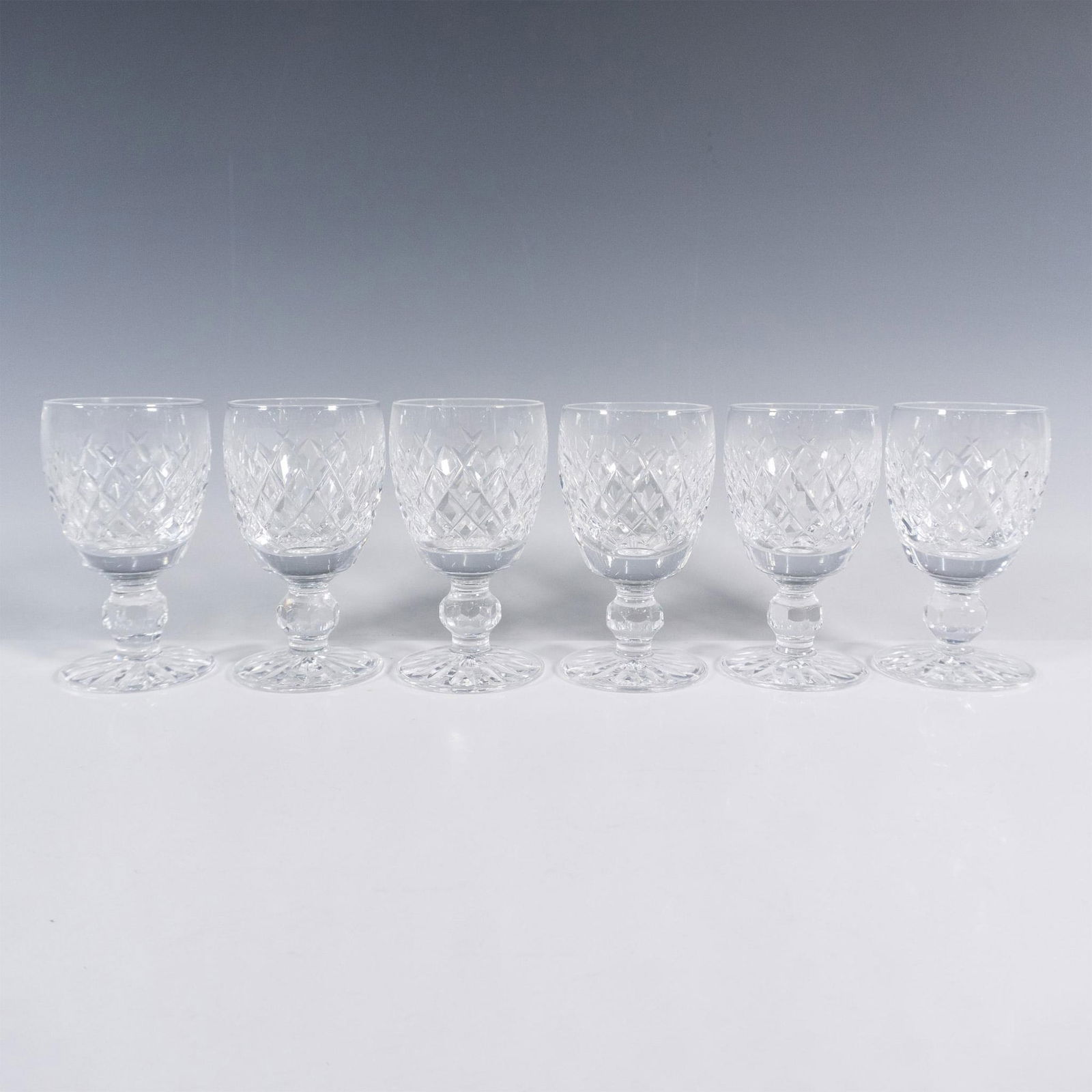 6pc Waterford Crystal Port Wine Glass, Boyne Auction