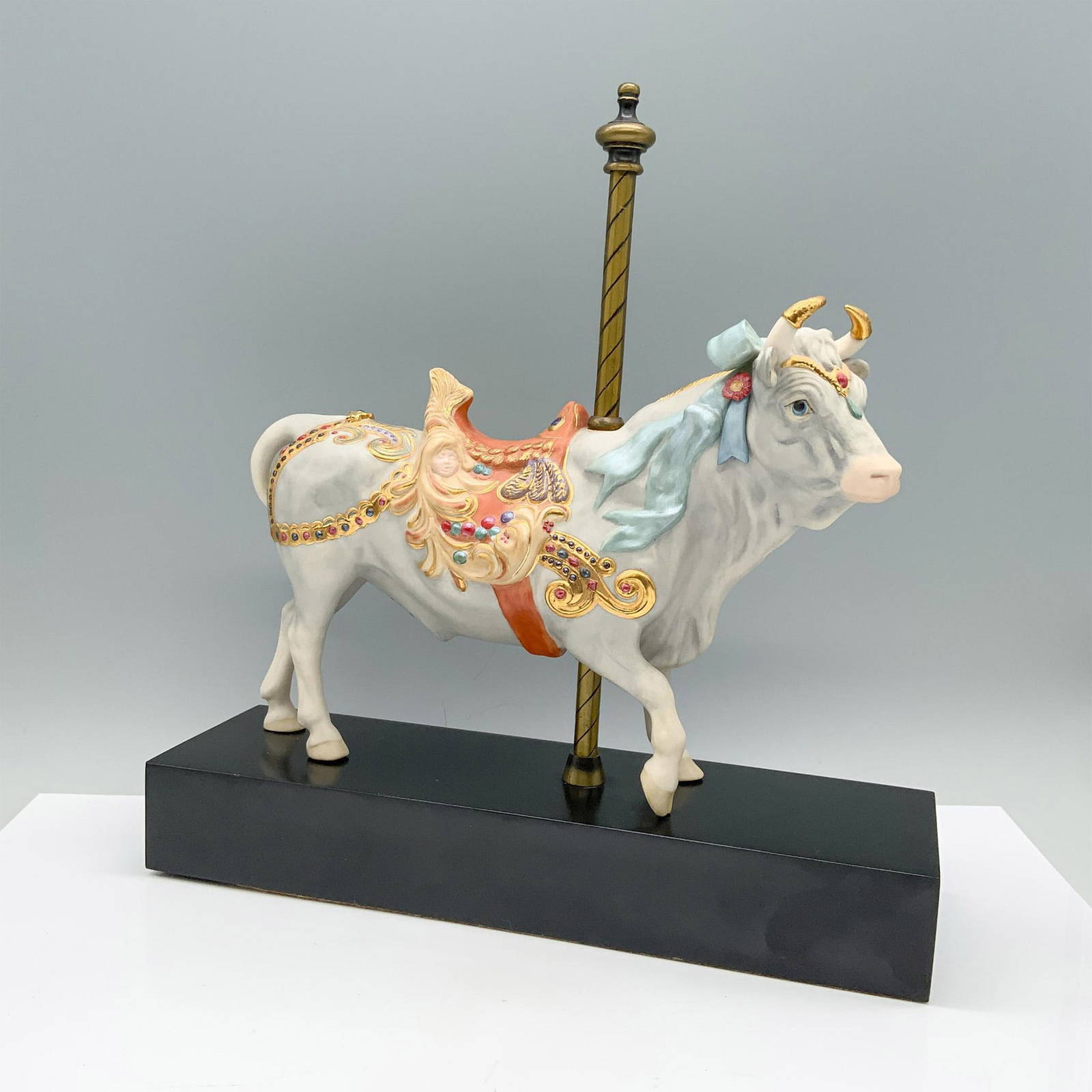 Cybis Porcelain Carousel Bull Figurine, Plutus Auction