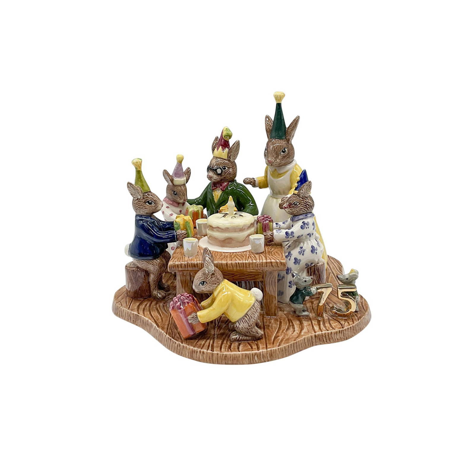 Royal Doulton Rare Bunnykins Prototype Colorway Tableau Auction