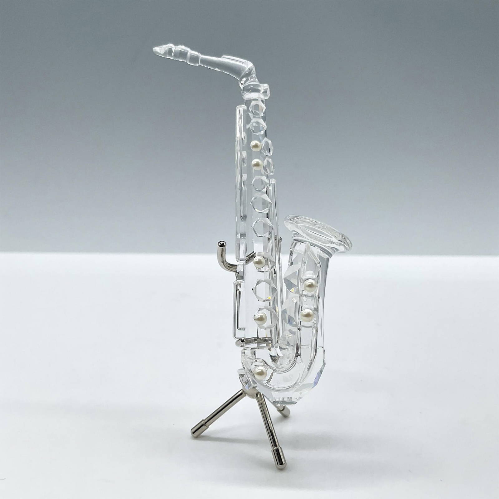 Swarovski Crystal Figurine, Saxophone With Stand Auction