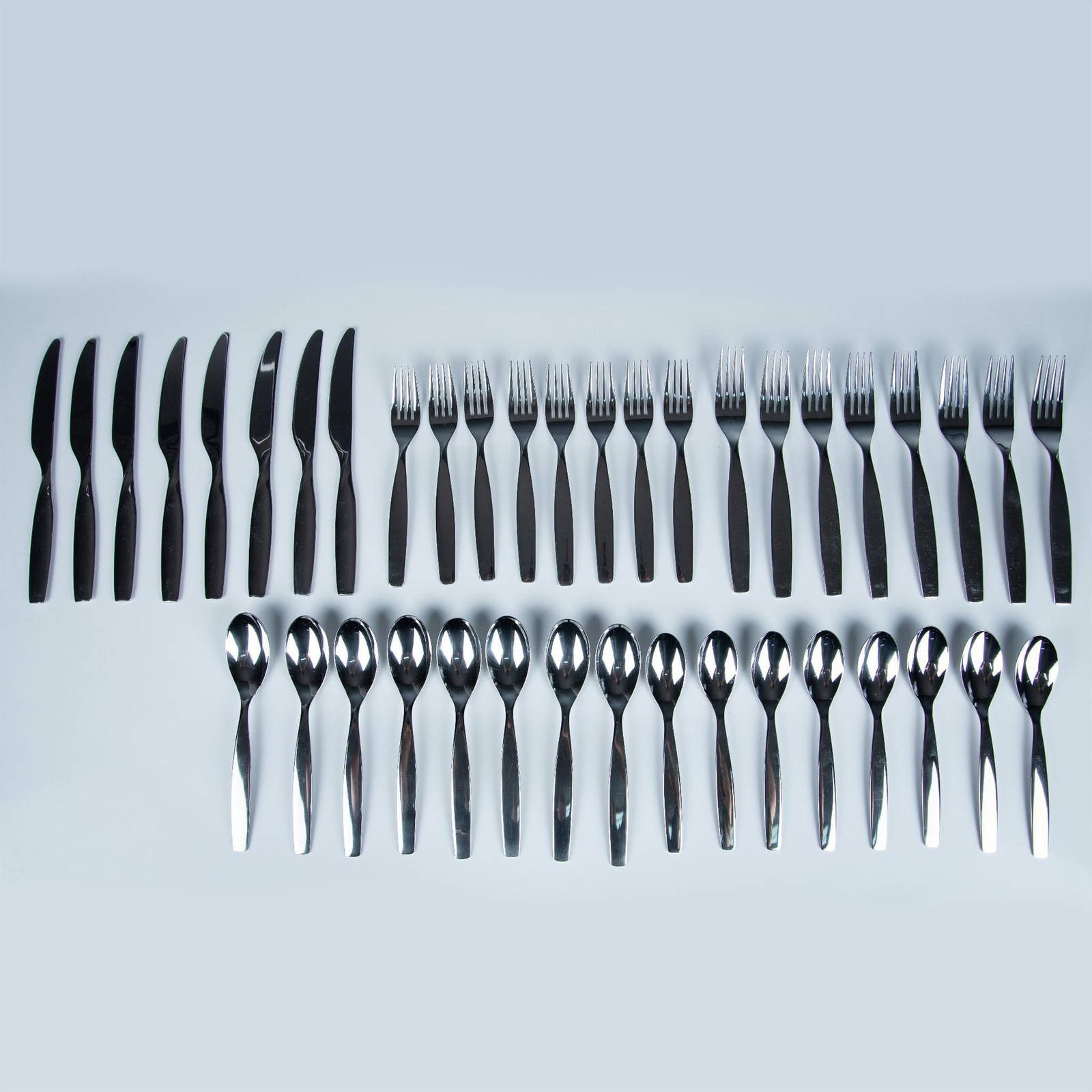 40pc Sasaki Stainless Steel Flatware, Service For 8 Auction