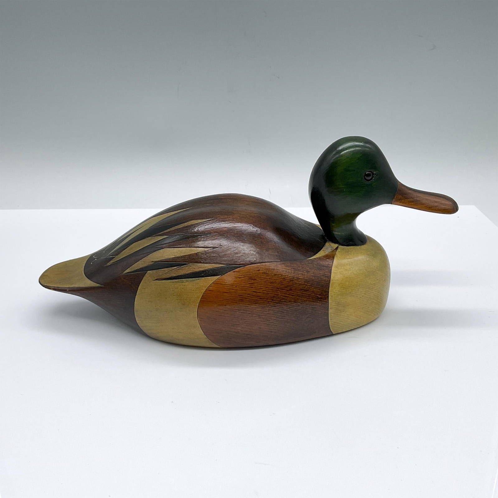 John Jeffrey Barto Carved Wood Decoy Duck, Broadbill Drake Auction