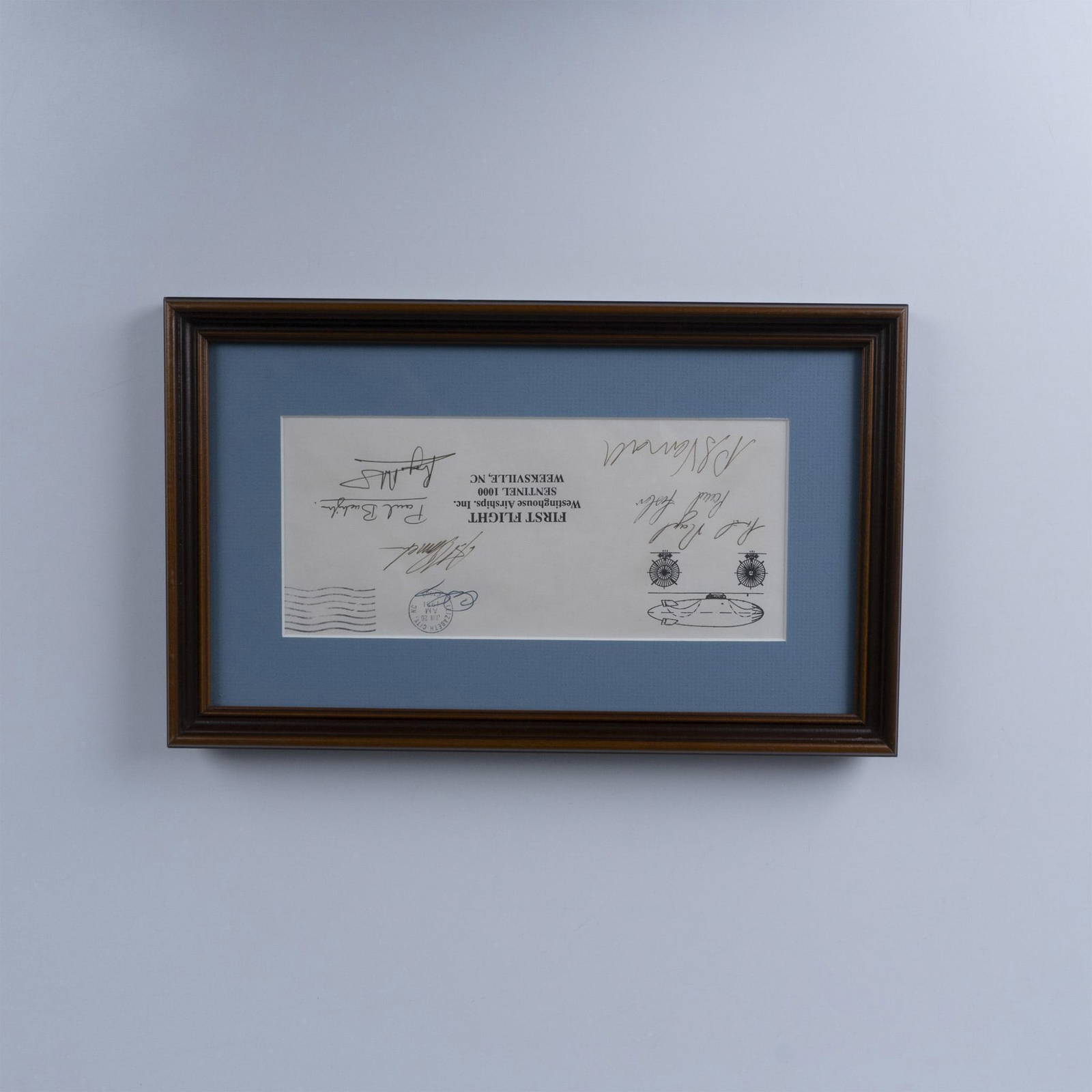 Original Autographed First Flight Sentinel 1000 Envelop Auction