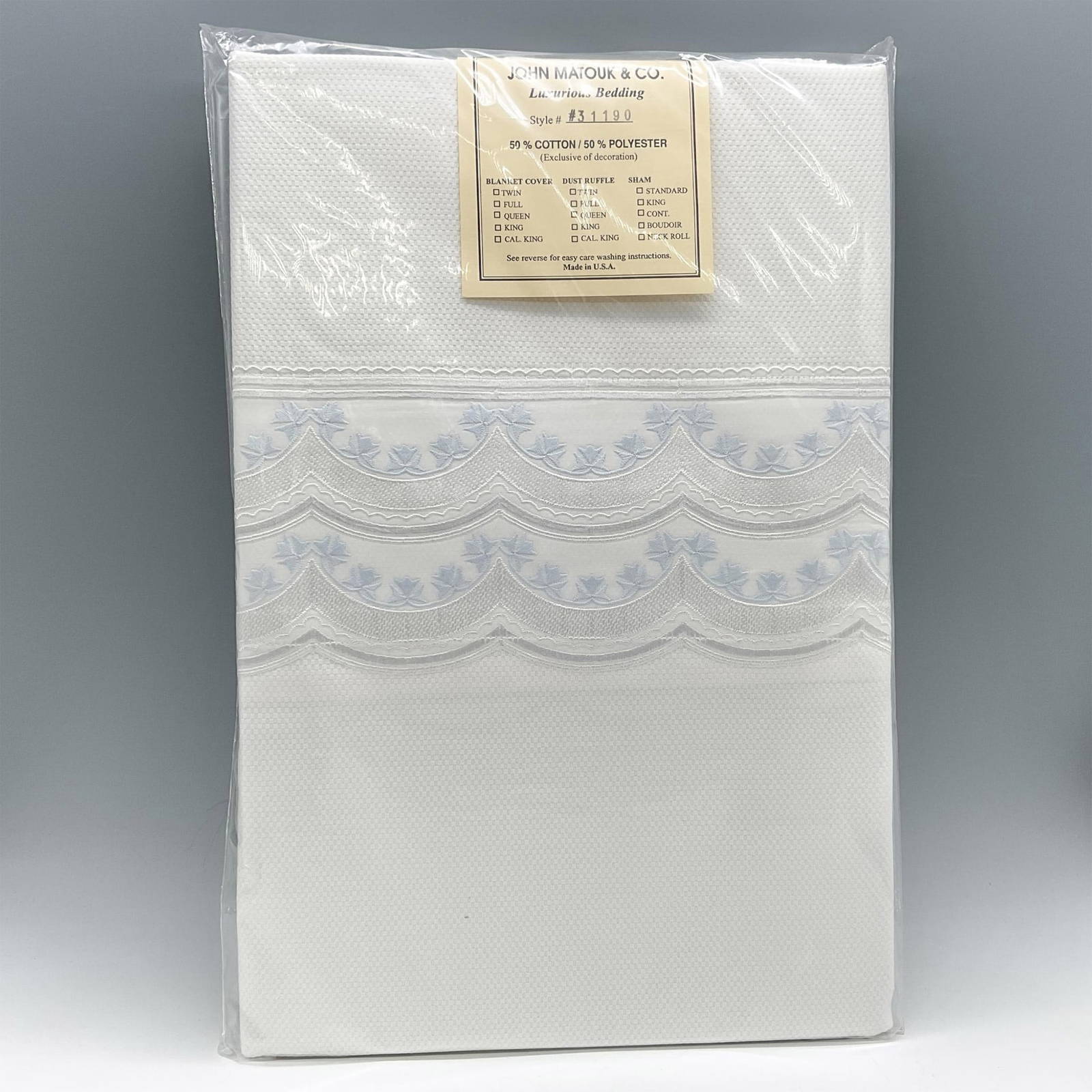 John Matouk Luxury Bedding, Blanket Cover Auction
