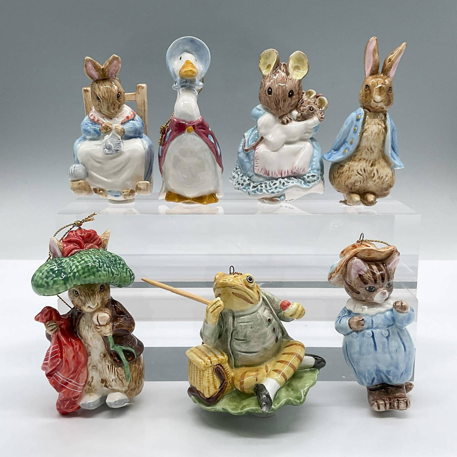 7pc Schmid Beatrix Potter Collectible Ornament Figurines Auction
